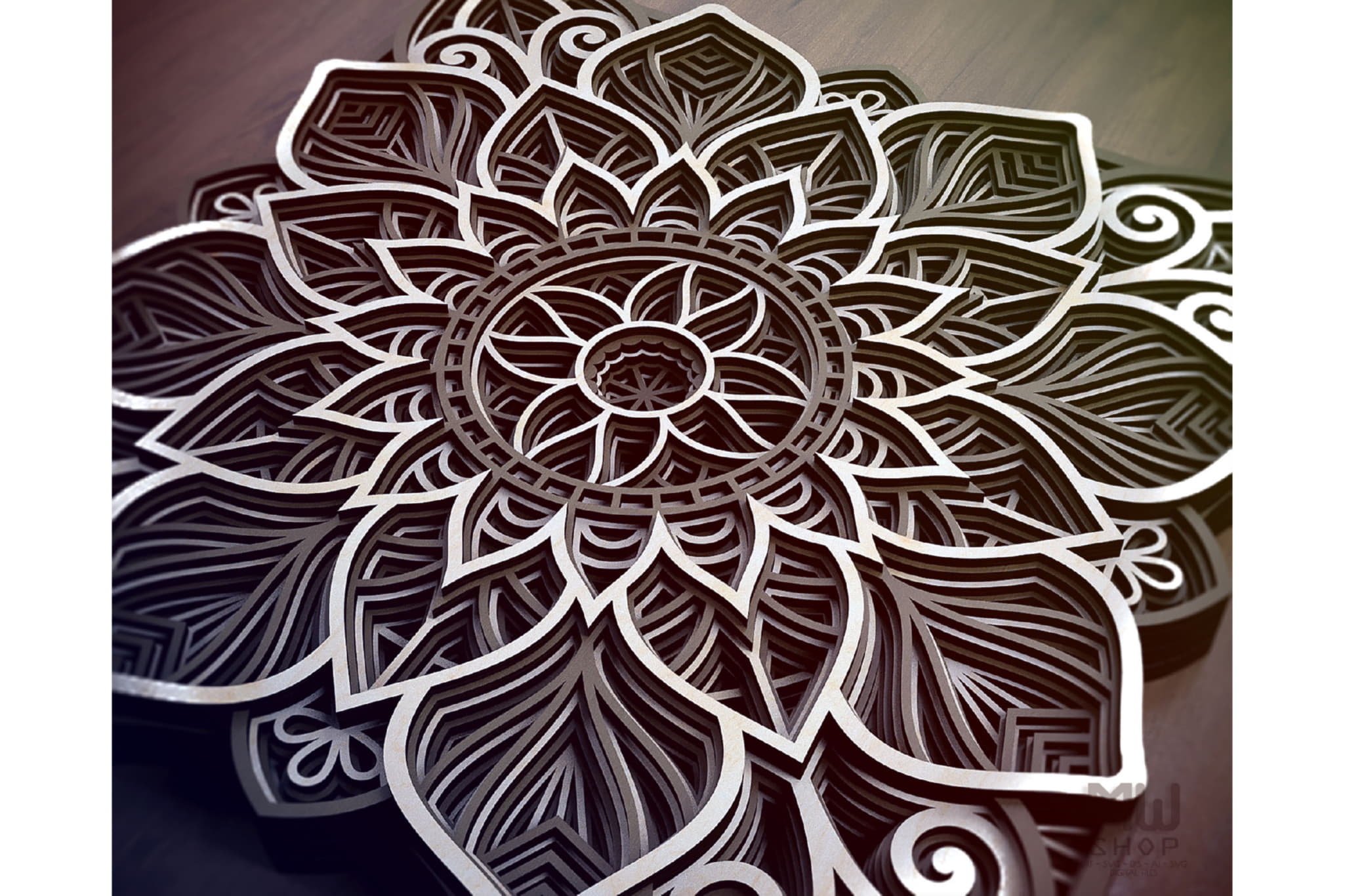 M96 - Flower Mandala DXF, Layered Mandala SVG for Cricut (601001 ...