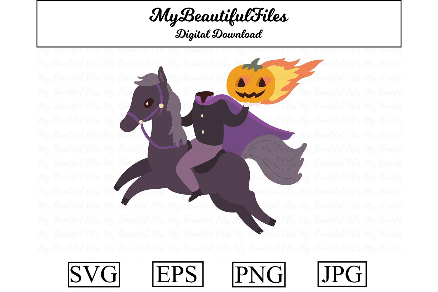 headless horseman SVG - Cute Halloween SVG, EPS, PNG and JPG (907302 ...