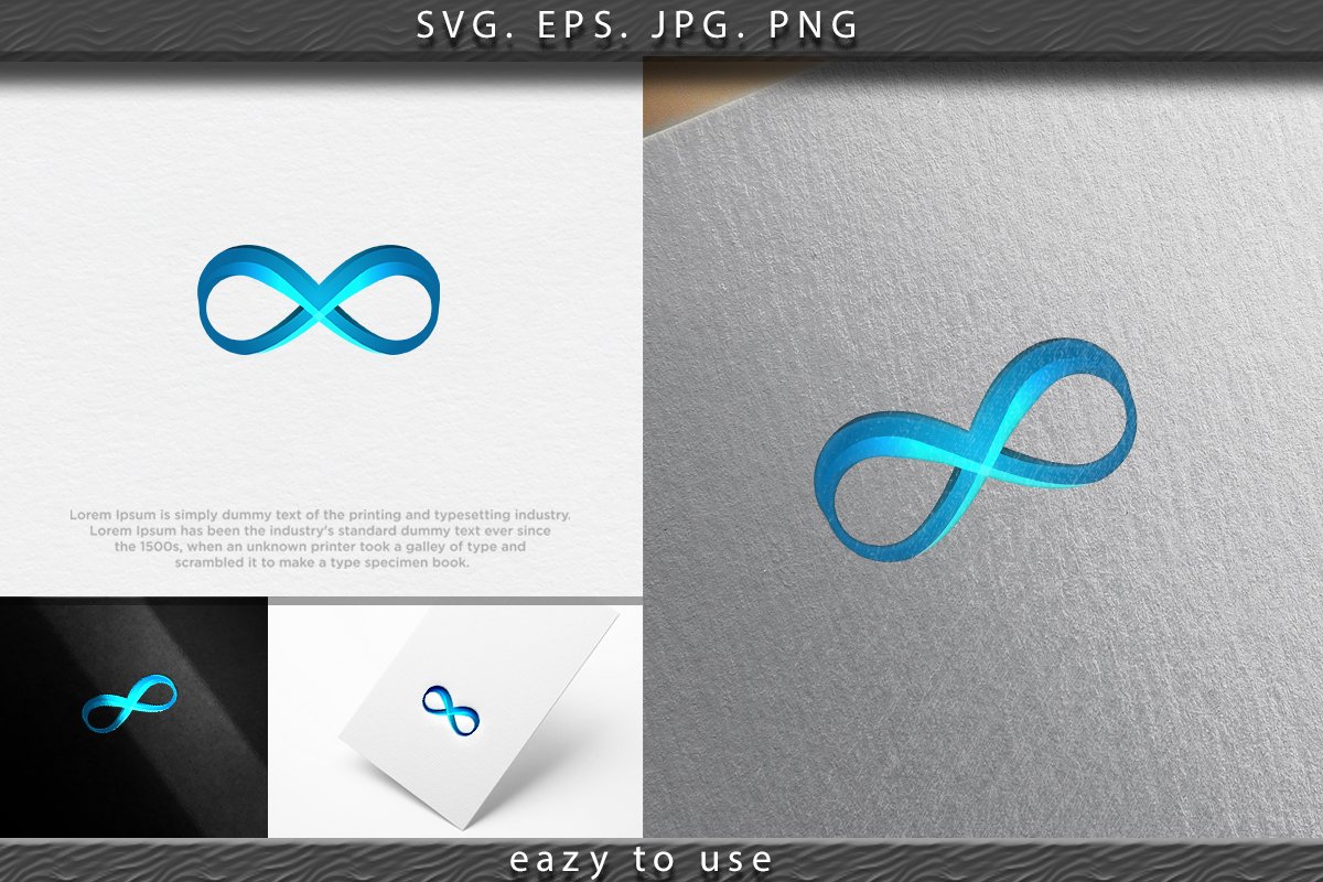 blue infinity logo Designs Inspiration Isolated on White Bac (688278 ...
