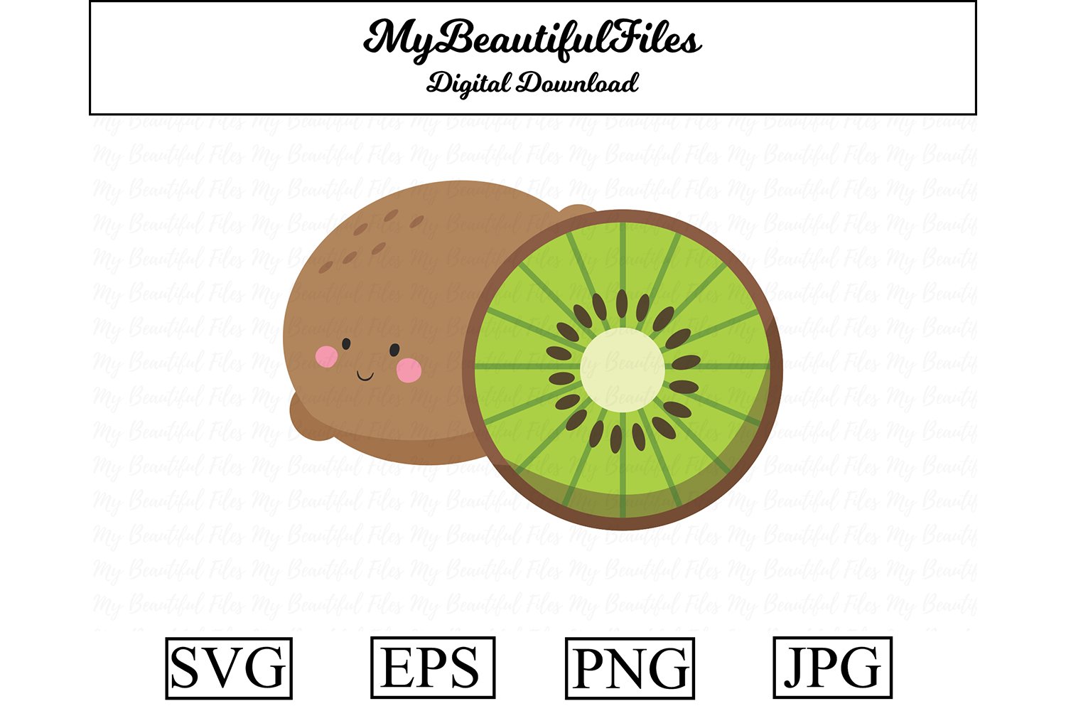 kiwi SVG - Cute kiwi SVG, EPS, PNG and JPG (730090) | Illustrations ...