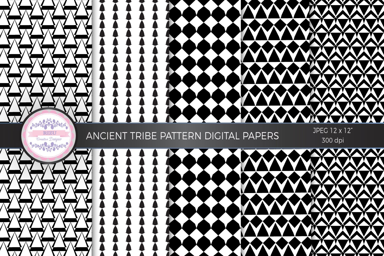 ANCIENT TRIBE DIGITAL PAPERS (43974) | Patterns | Design Bundles
