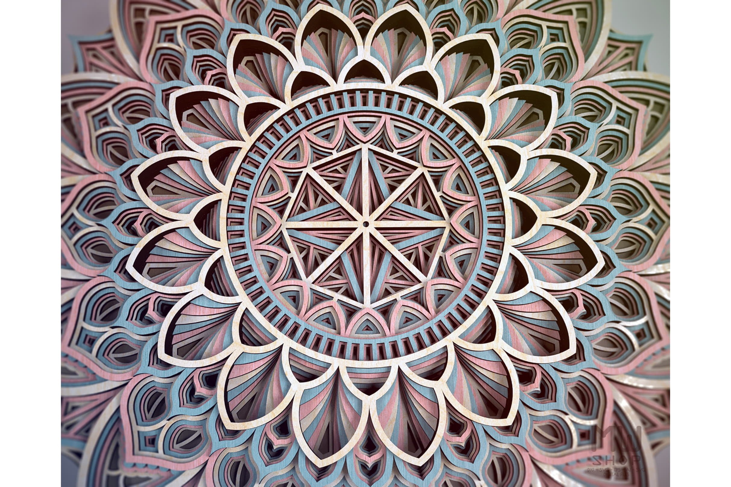 M11 - Flower Mandala DXF file, Multilayer Mandala Pattern (578801 ...