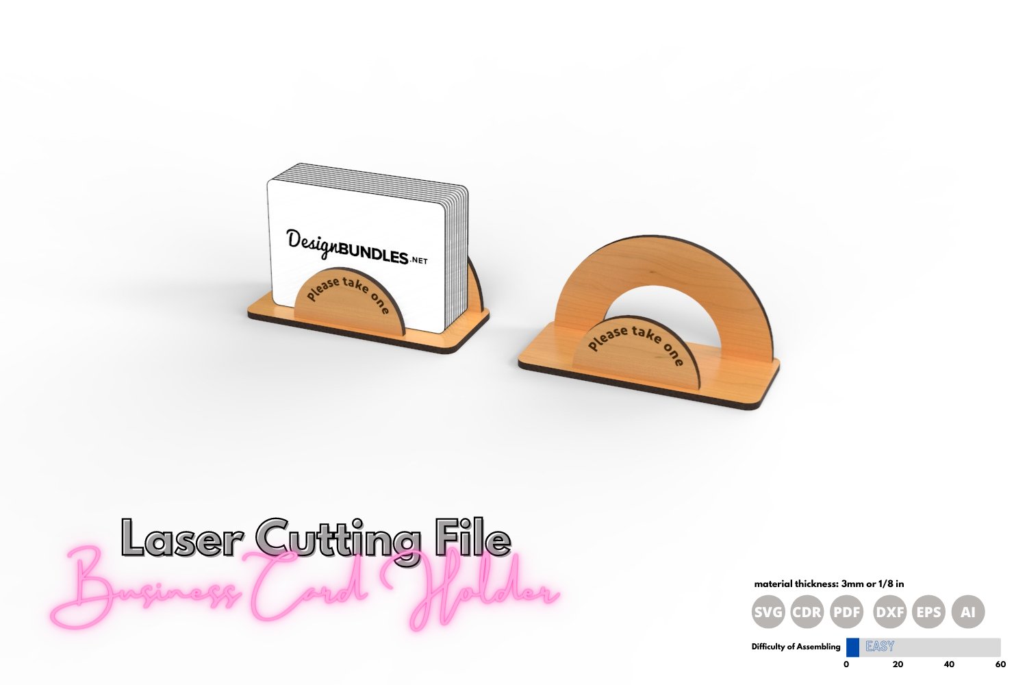Business Card Holder - laser cutting file