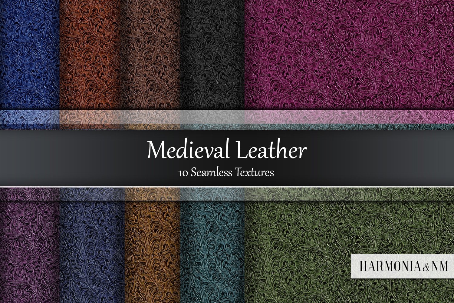Medieval Leather 10 Seamless Textures (418084) | Textures | Design Bundles