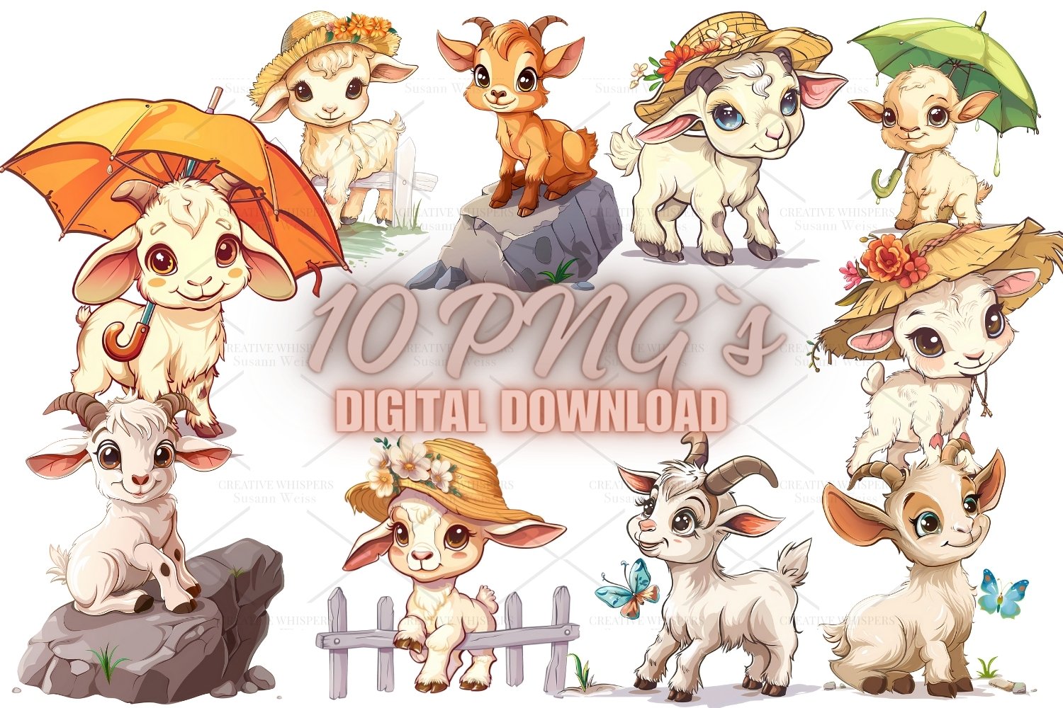 Cute Cartoon Goat