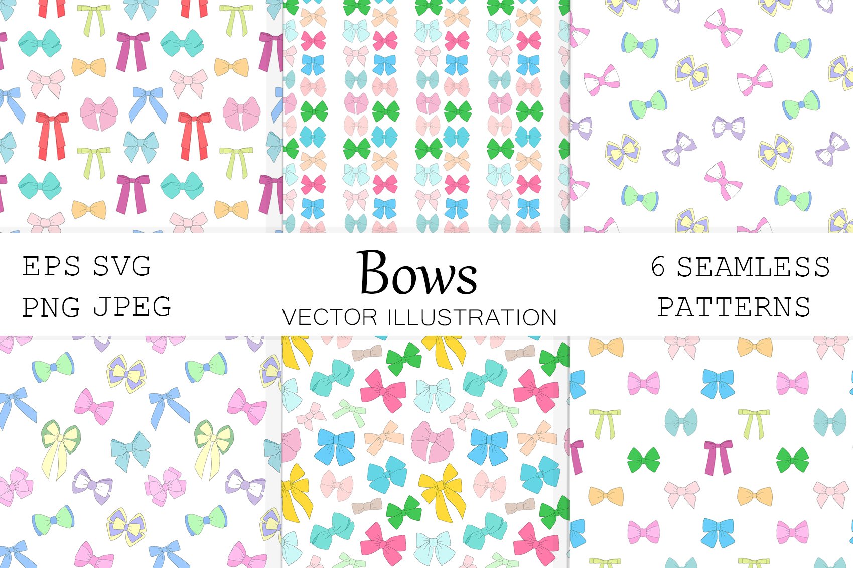 Bows pattern. Ribbons Bows pattern. Seamless Bows paper (1458178 ...