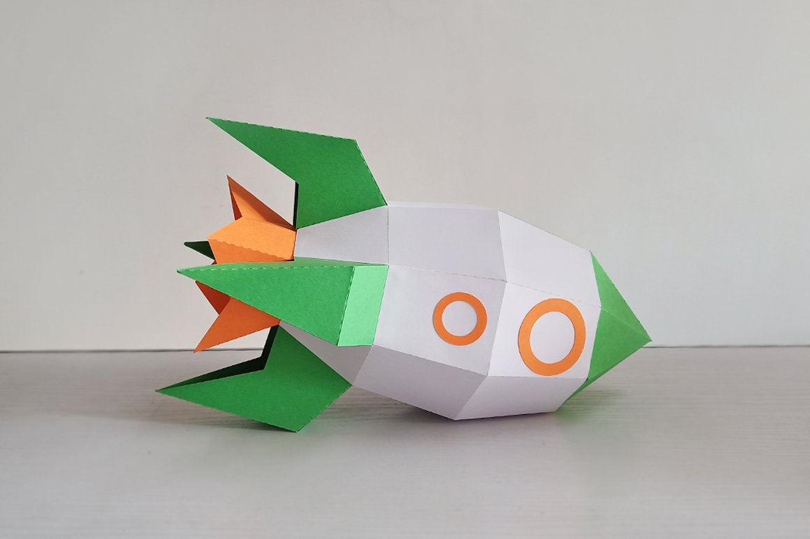 DIY Rocket - 3d papercraft (209772) | Printables | Design Bundles