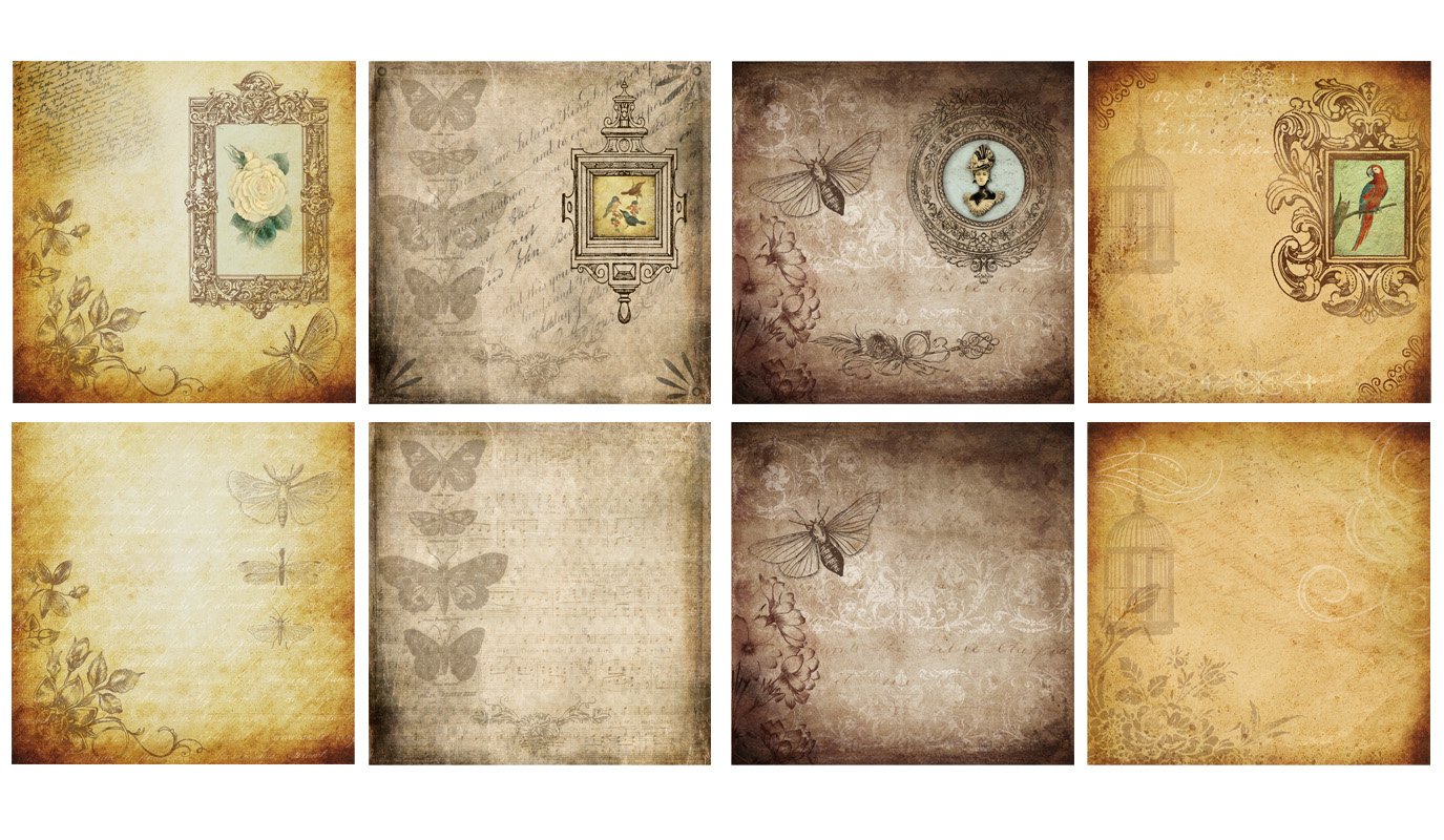 Victorian Style Scrapbook Papers (740741) | Papers | Design Bundles
