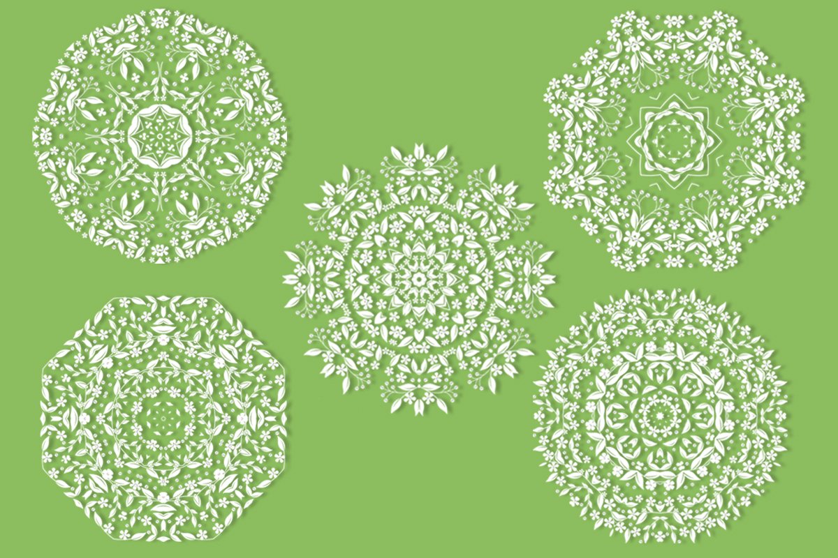 13 Lace doilies clipart Floral frame clipart Border clipart (271169 ...