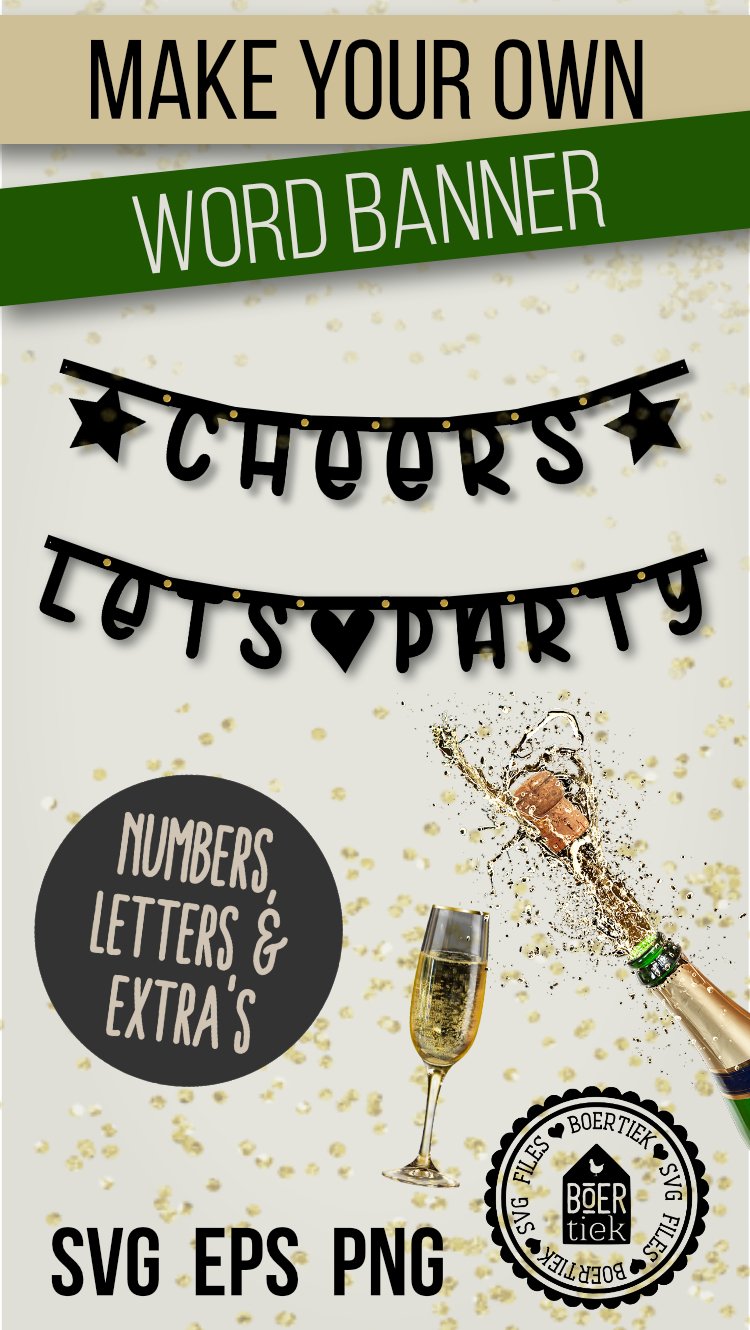 Make your own word banner, with numbers, letters and extra's (144200 ...