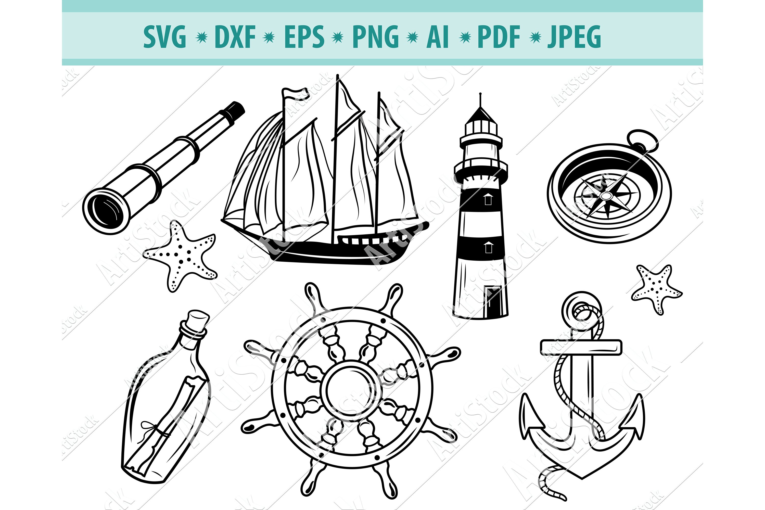 Nautical SVG, Nautical Theme Svg, Lighthouse Png, Dxf, Eps (924496 ...