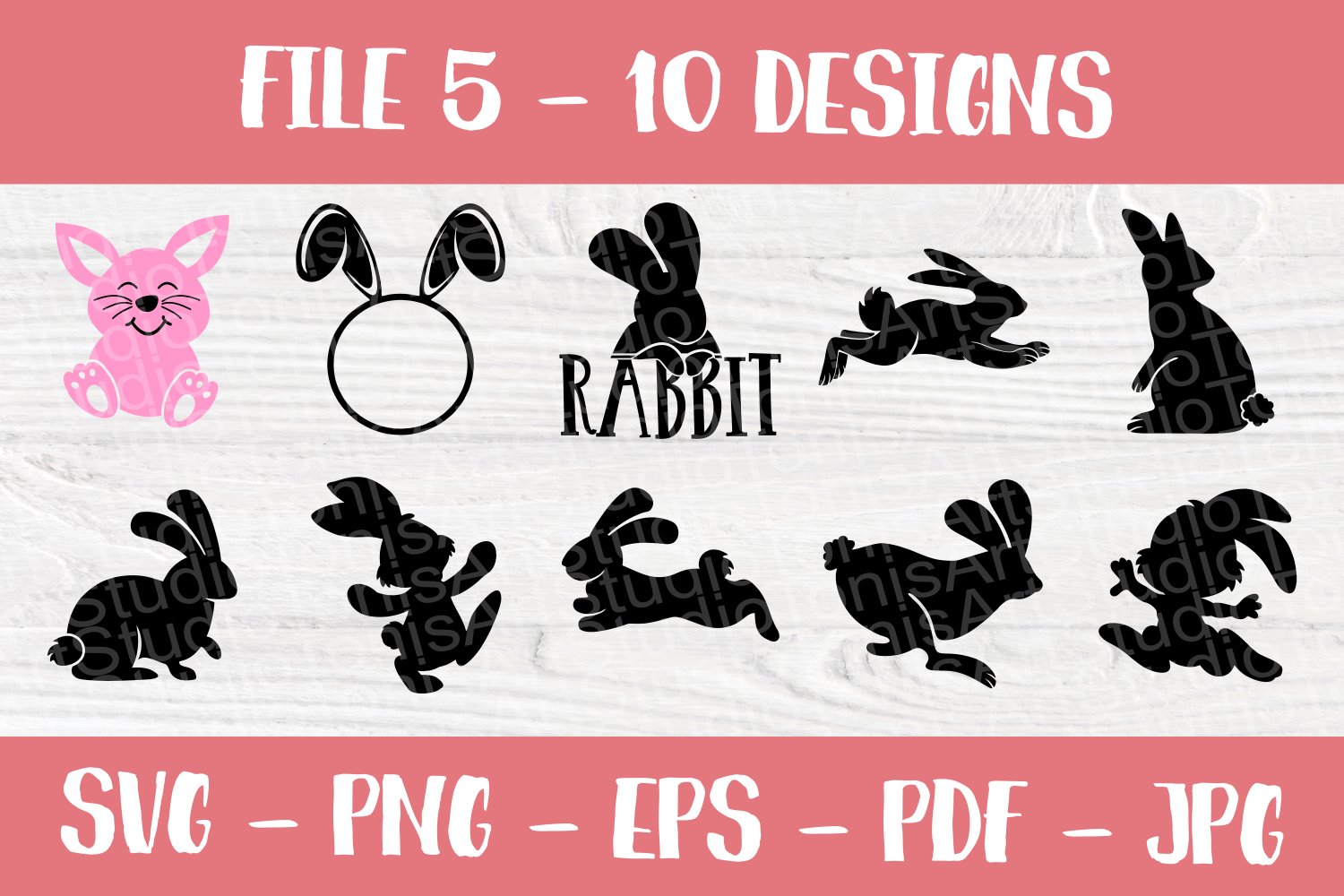 Rabbit SVG Cut Files| Easter Bunny Svg | Rabbit Silhouette (513547 ...
