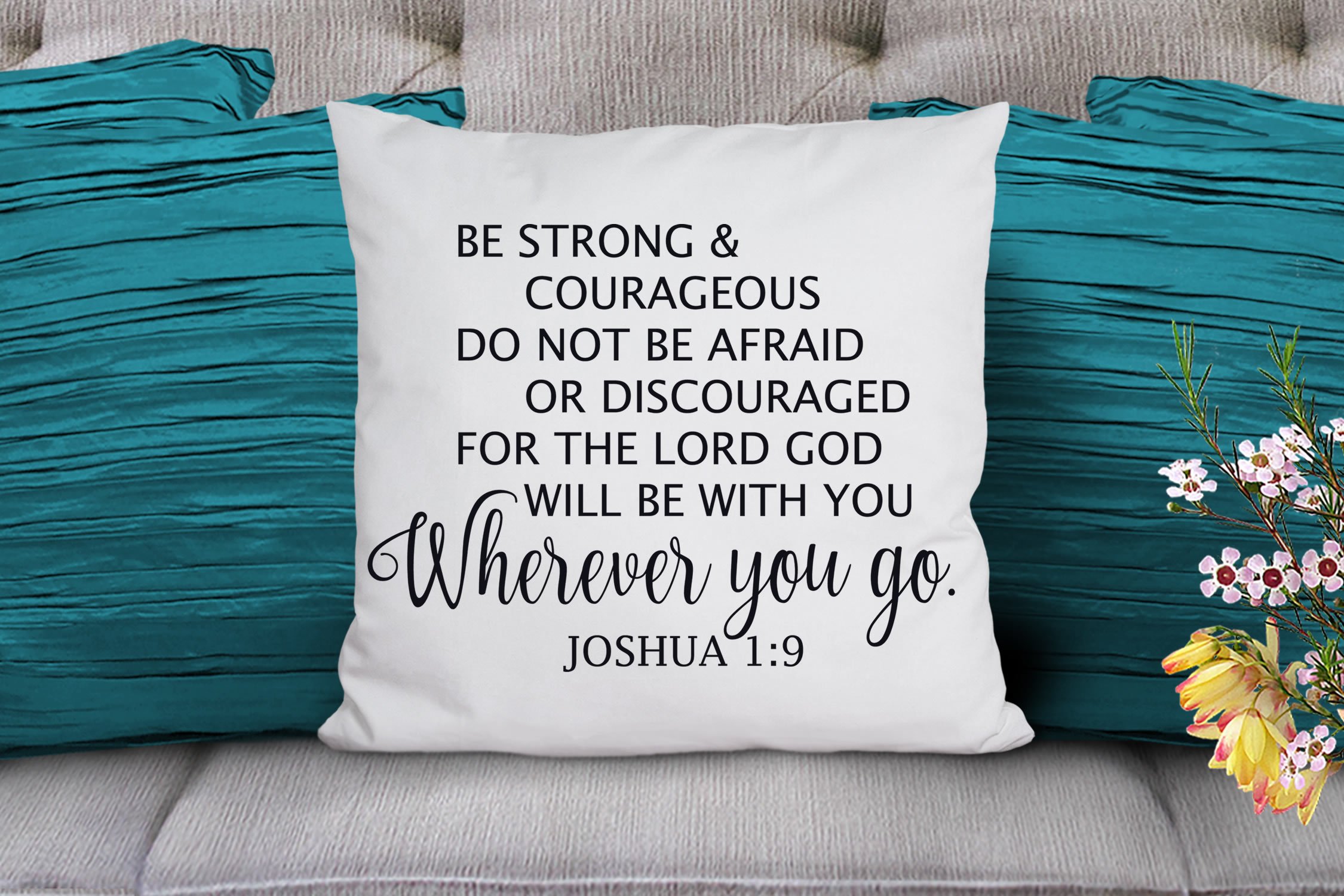 Be strong be courageous Joshua 1 9 svg, christian scripture (390911) | SVGs | Design Bundles