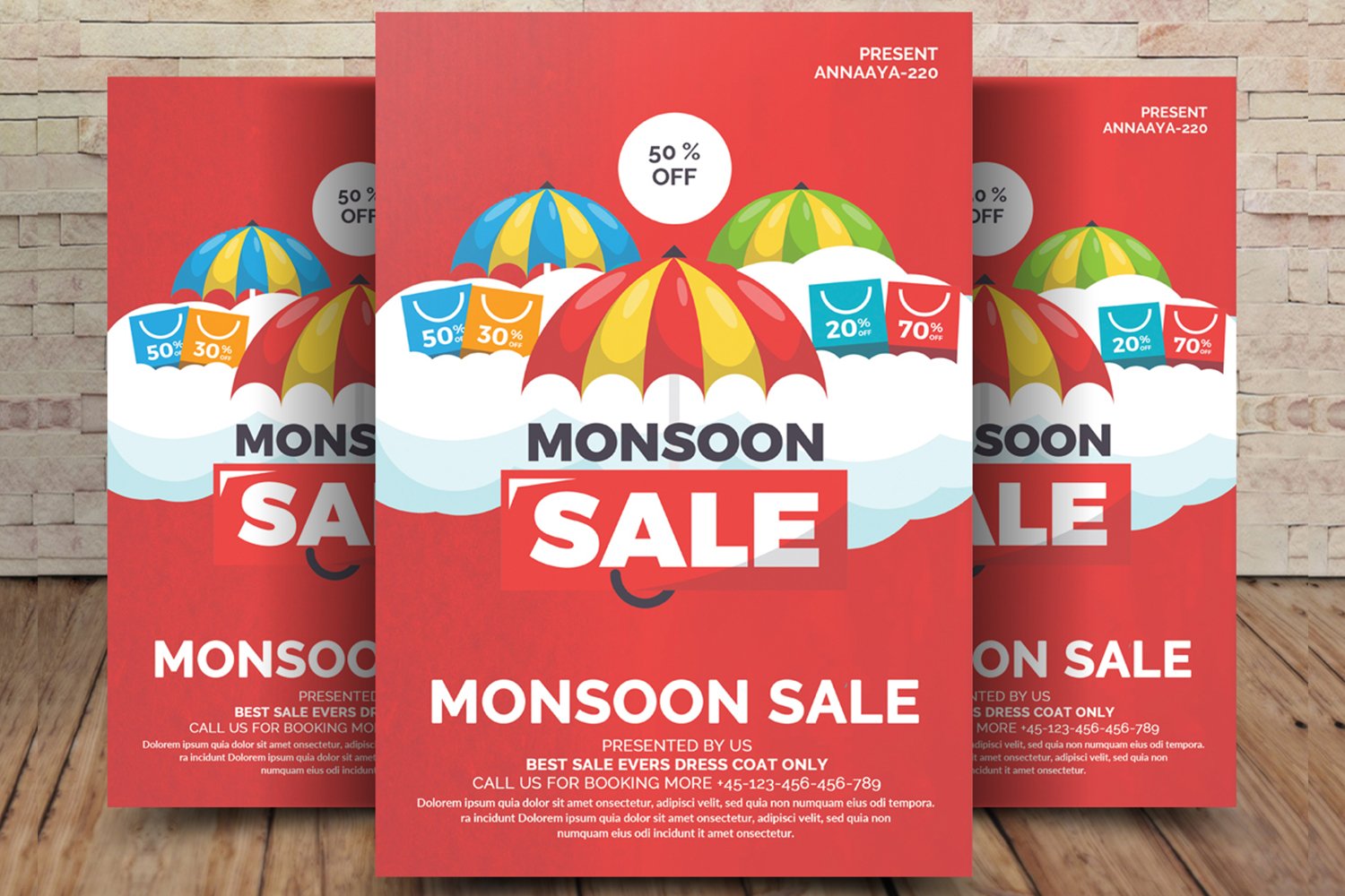 Monsoon Sale Flyer (544895) | Flyers | Design Bundles