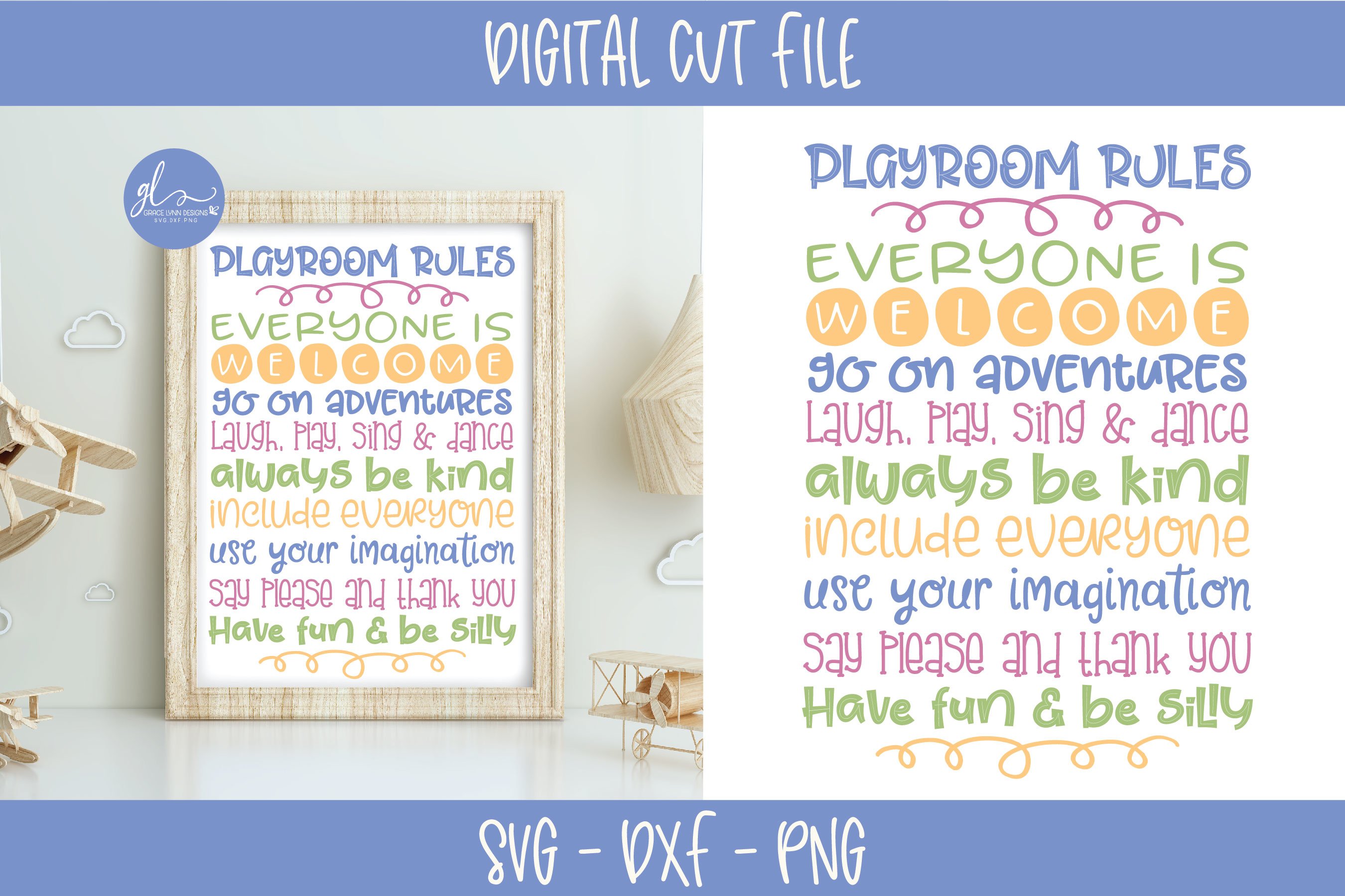 Playroom Rules - SVG Cut File