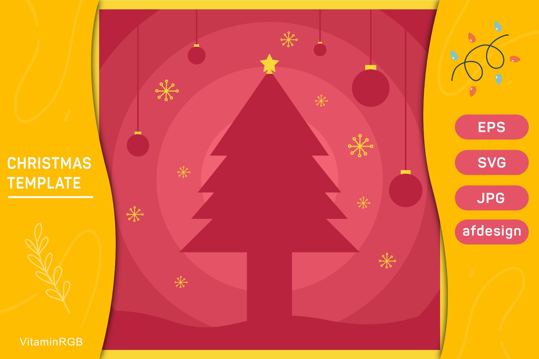 Christmas template (1019906) | Customizable Templates | Design Bundles