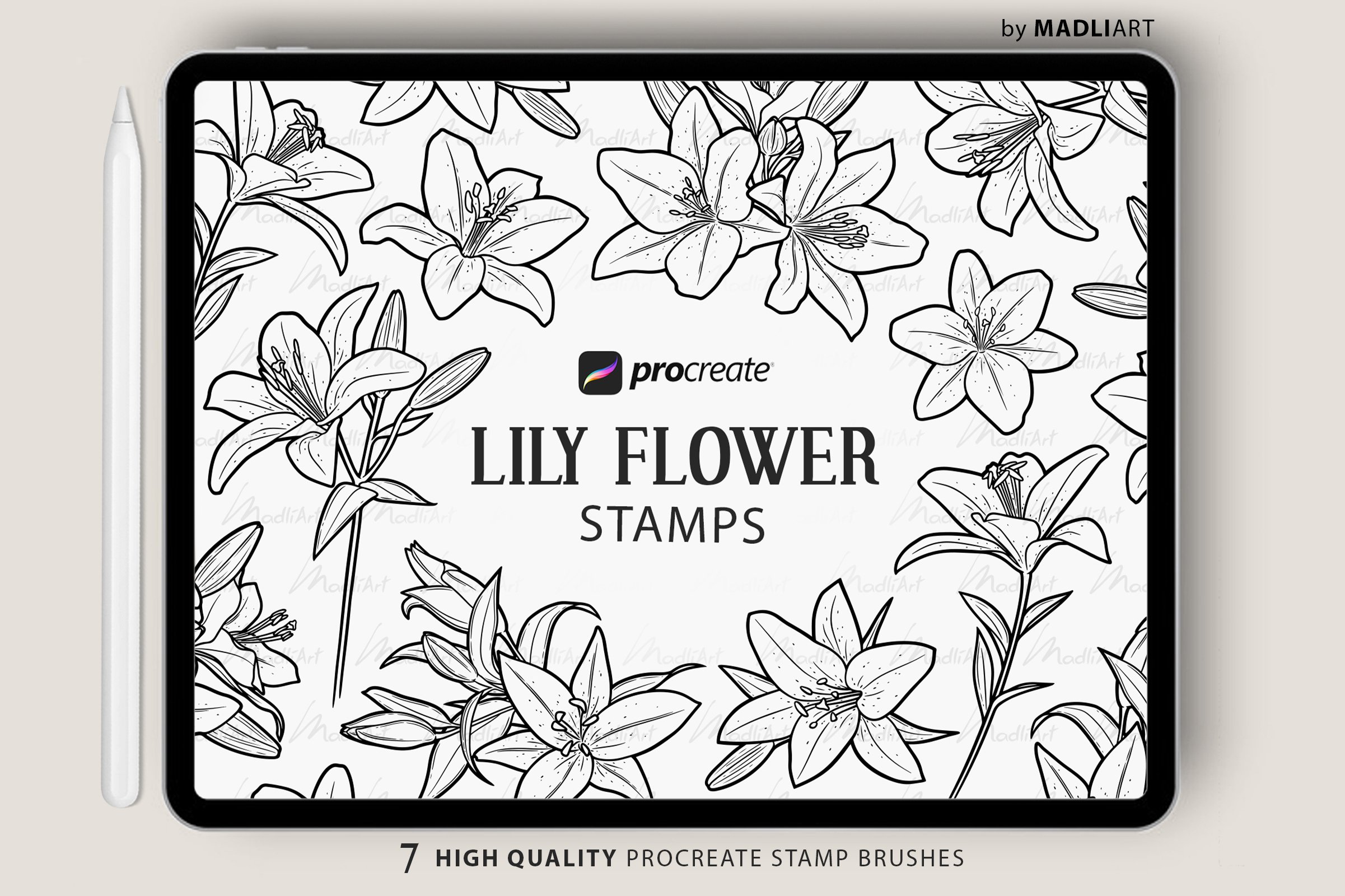 Tiger Lily Flower Coloring Pages