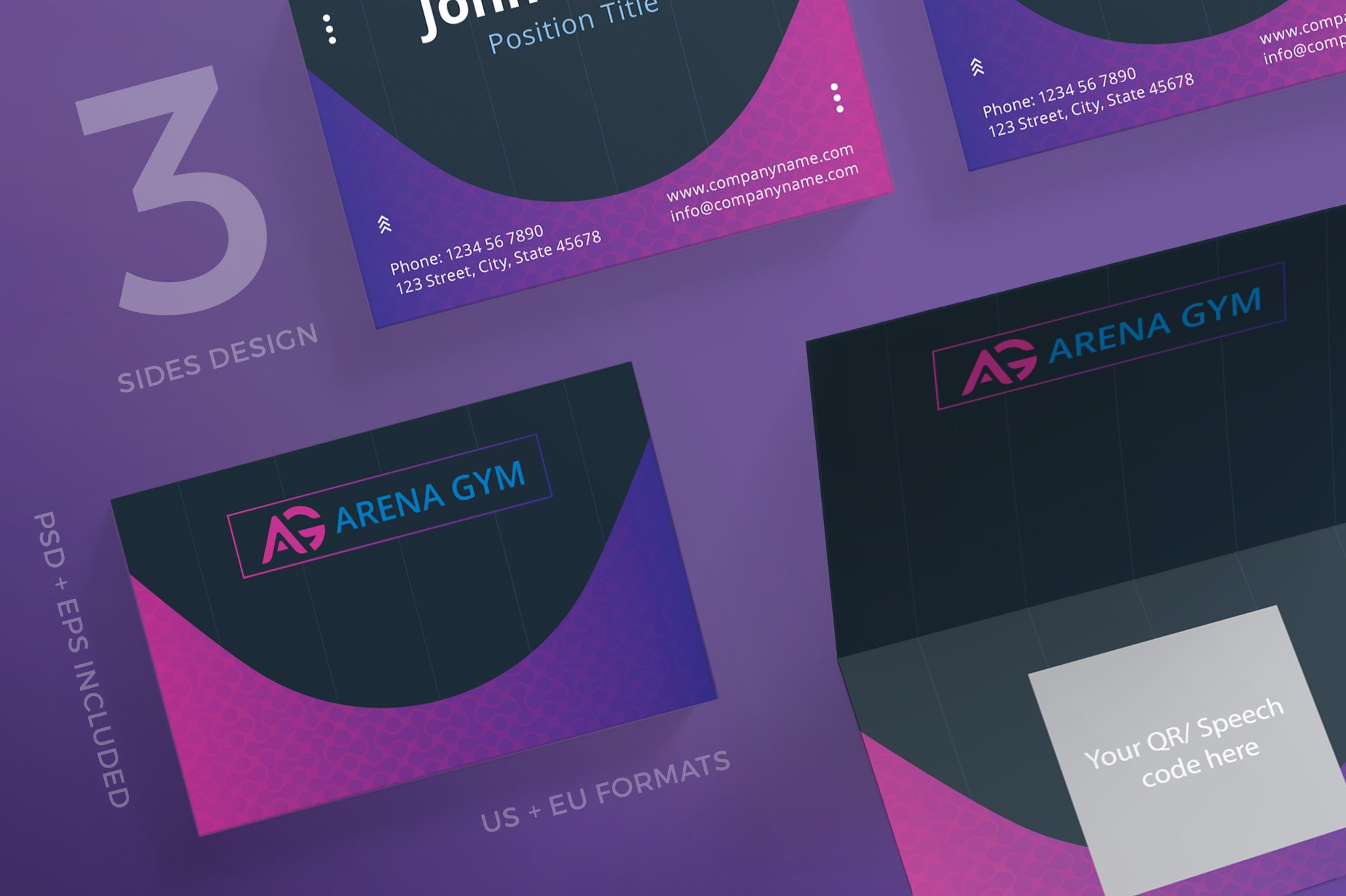 Personal Trainer Business Cards Templates