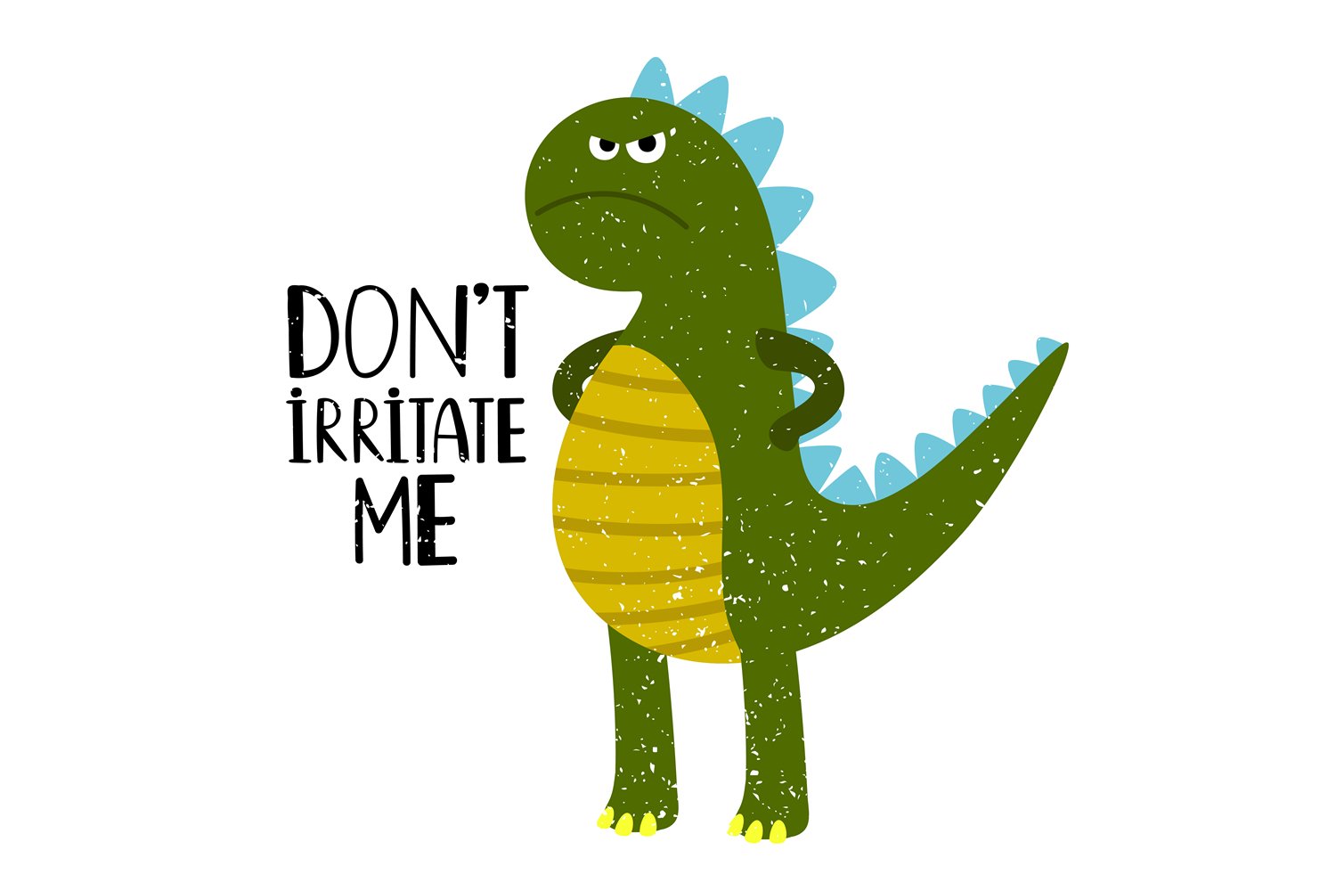 Grumpy dino T-shirt design (903788) | Illustrations | Design Bundles