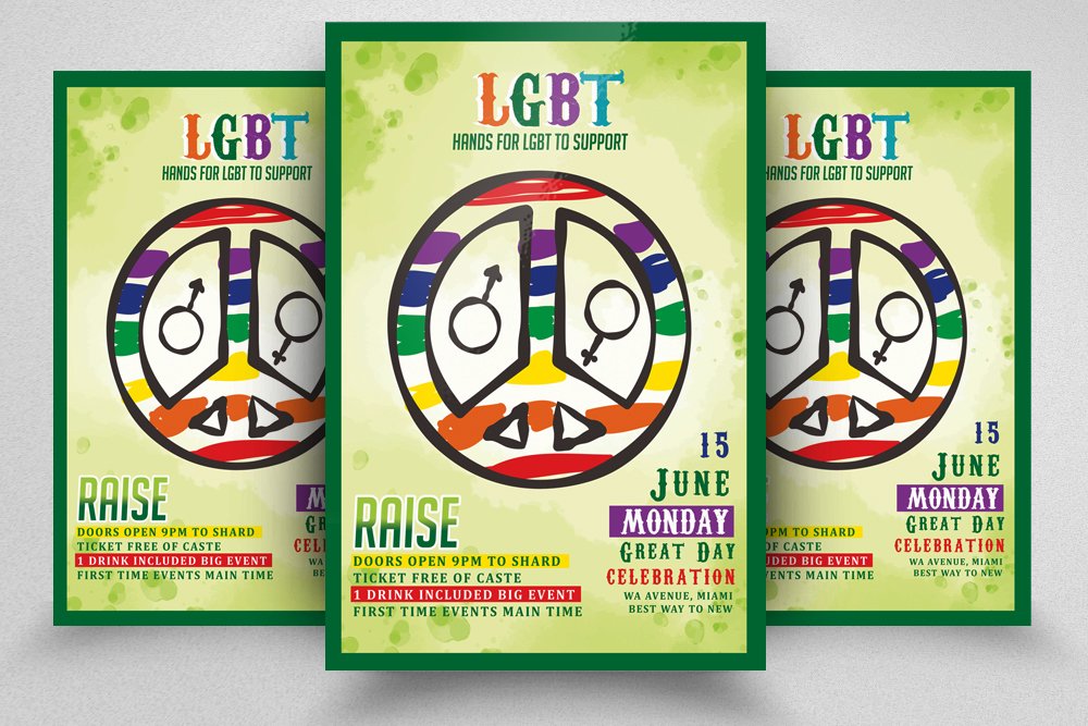 LGBT Pride Party Flyer (268490) | Flyers | Design Bundles