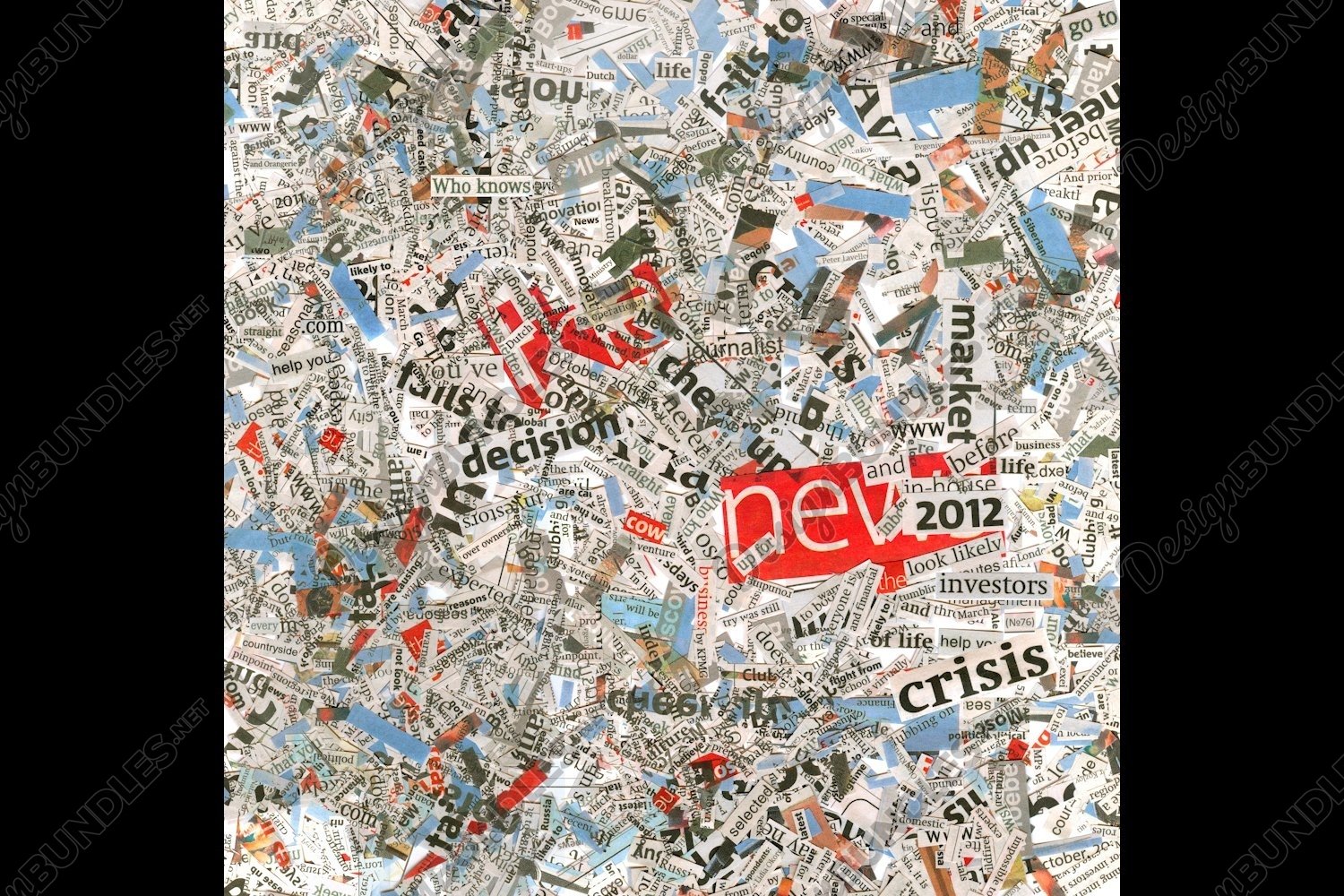 Newspaper words texture (900742) | Textures | Design Bundles