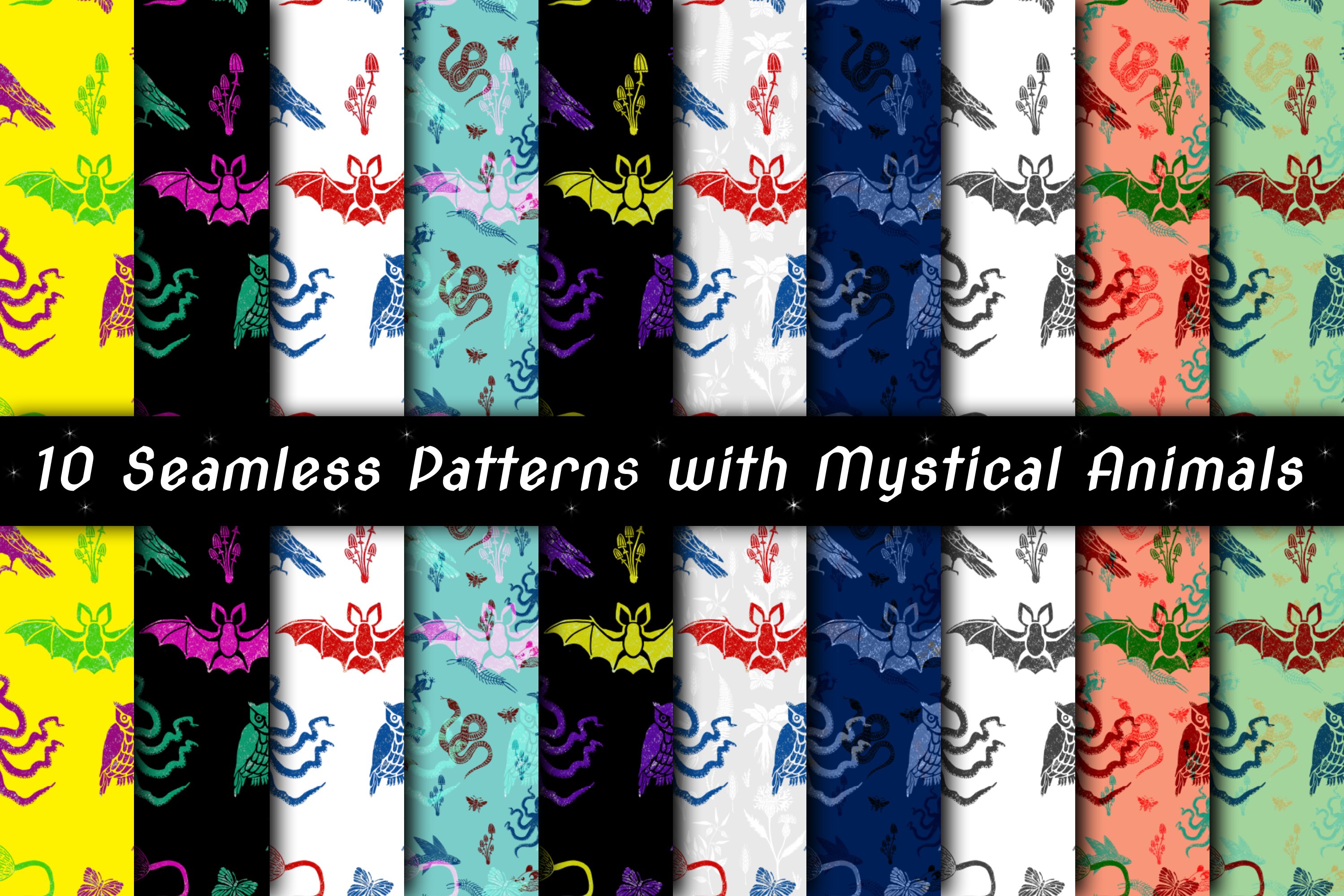 70 Magic Elements and 30 Seamless Patterns (542448) | Patterns | Design ...