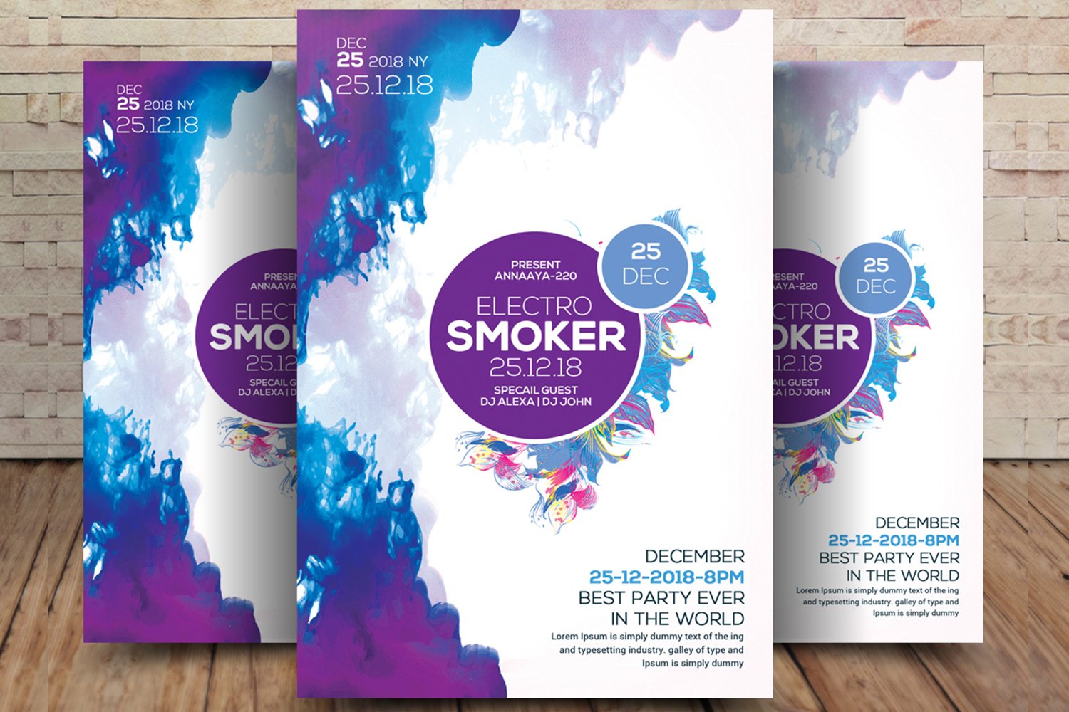 Electro Smokes Flyer (553646) | Flyers | Design Bundles