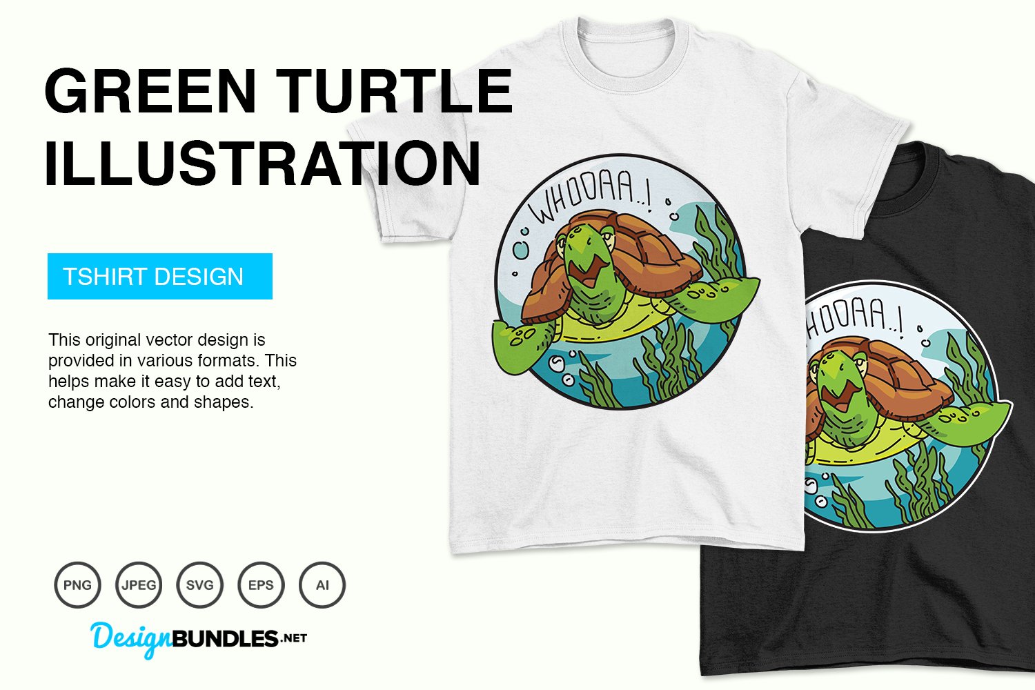 Green Turtle Vector Illustration