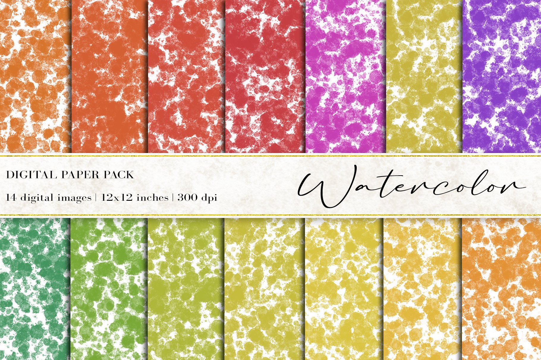 Watercolor Digital Papers (2161751) | Backgrounds | Design Bundles