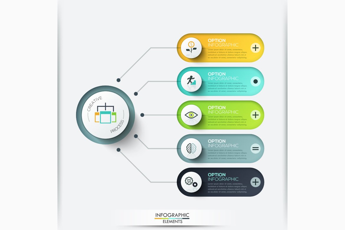 Pure Shape Infographics. Part 1 (292143) | Illustrations | Design Bundles