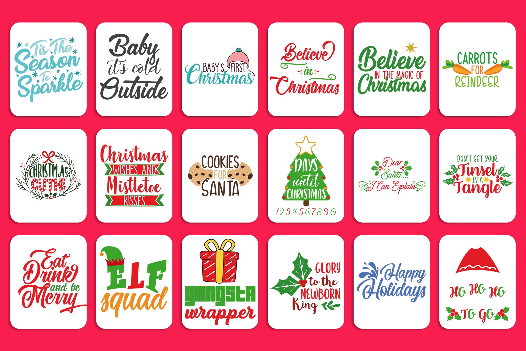 Really Big Christmas Bundle - Merry Christmas Bundle SVG (300067) | Cut ...