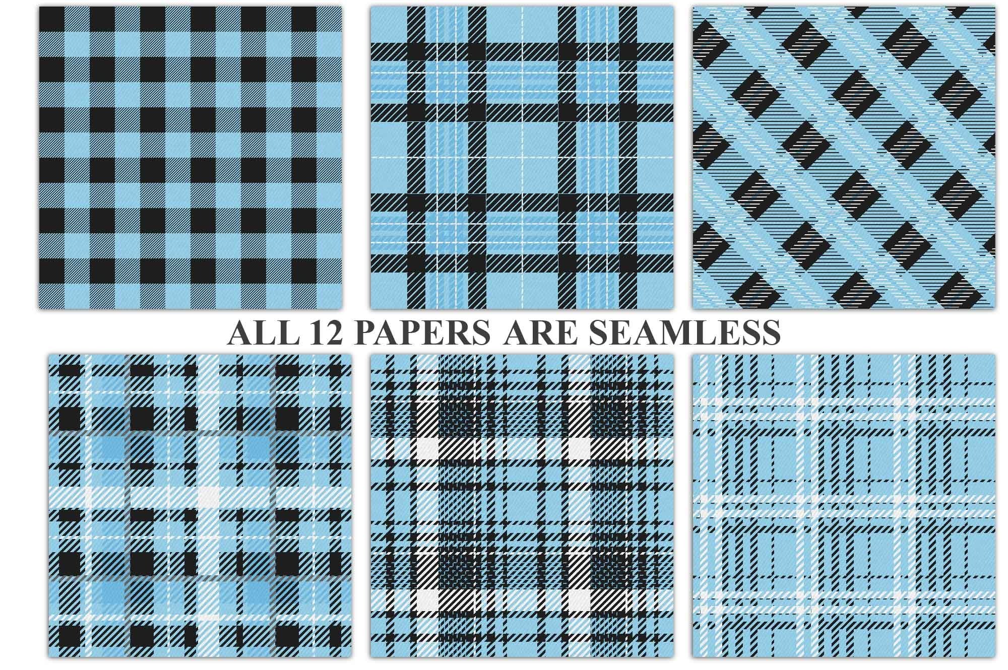Baby Blue Plaid Digital Paper (917540) | Textures | Design Bundles
