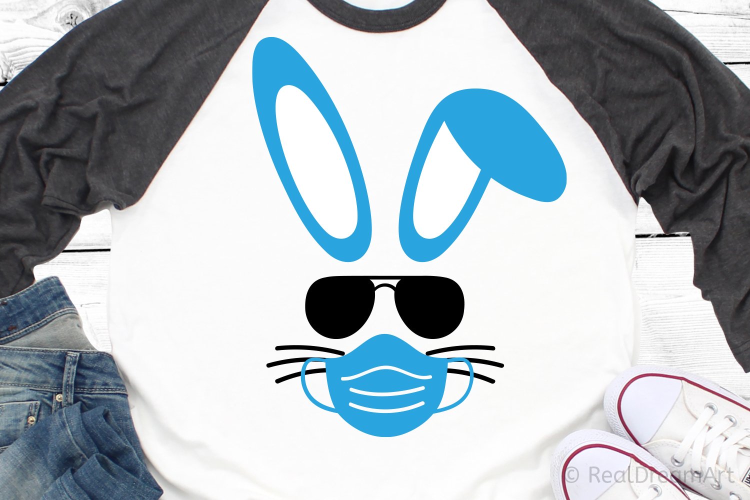 Bunny with Mask SVG, DXF, PNG, EPS (1234473) | SVGs | Design Bundles