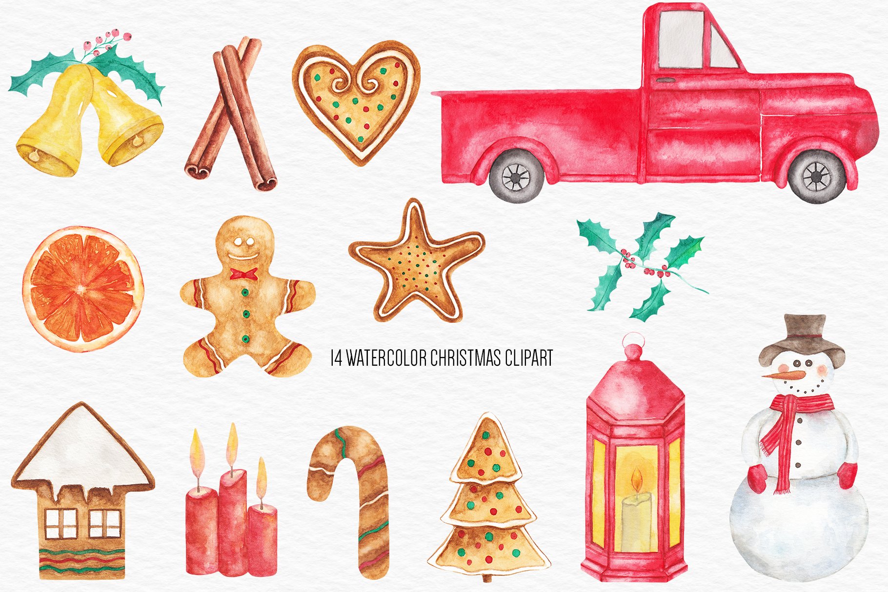 Watercolor Christmas Clipart, Illustrations for Christmas (386734 ...