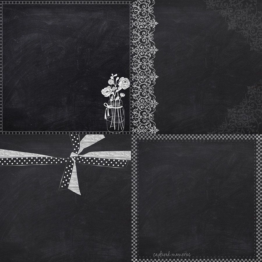 Chalkboard Frame Papers 12: Digital Paper Pack (97752) | Backgrounds ...