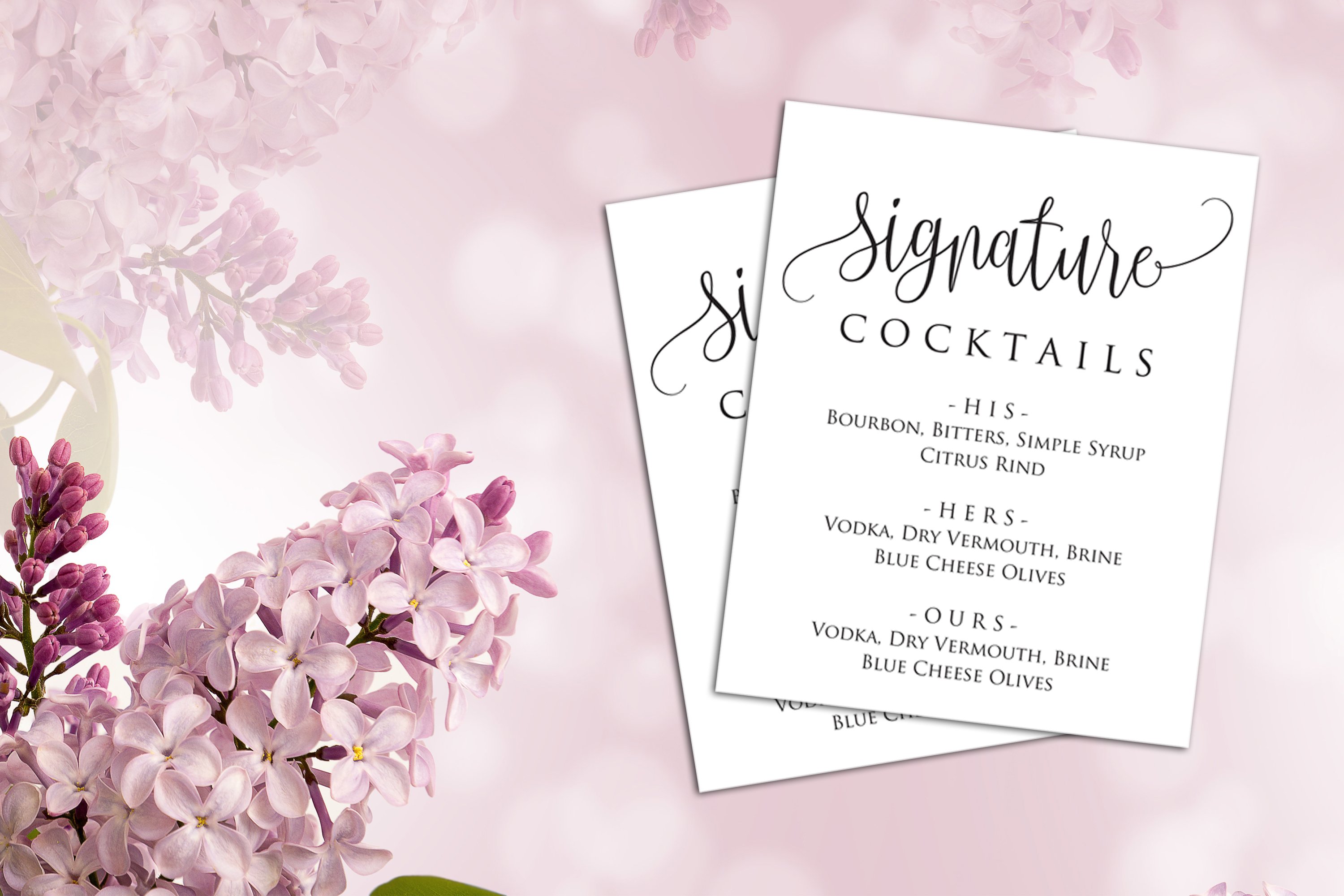 Signature Cocktails Sign Template, DAD_06 (130890) | Card Making ...