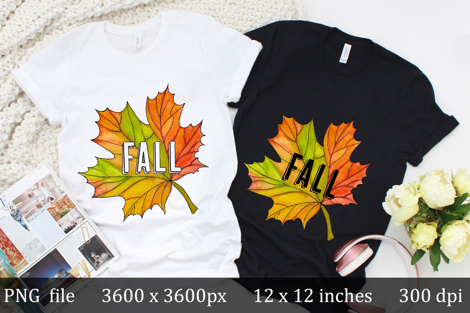 Fall maple leaf sublimation design (1016816) | Sublimation | Design Bundles