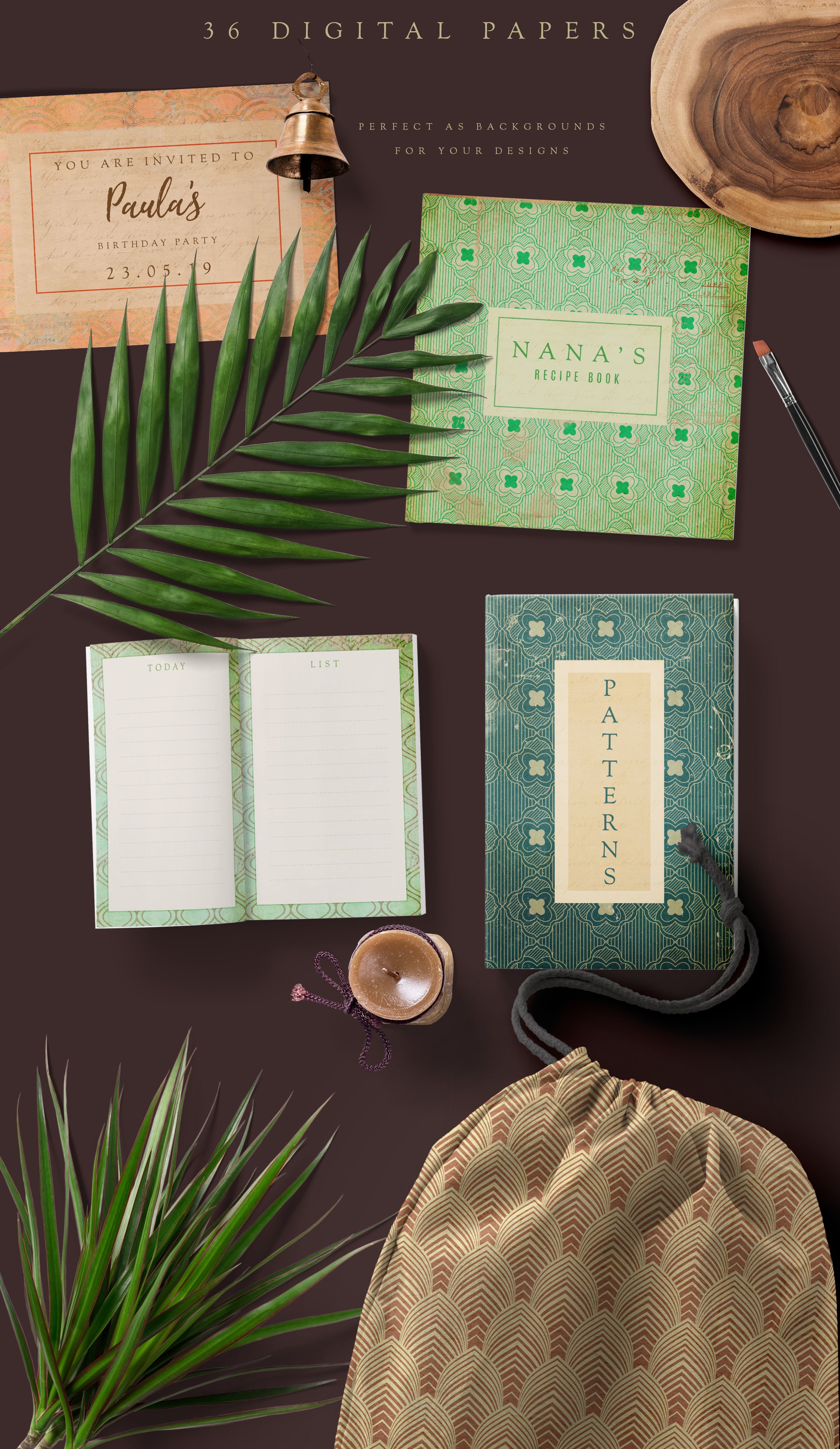 Vintage Art Deco Digital Papers