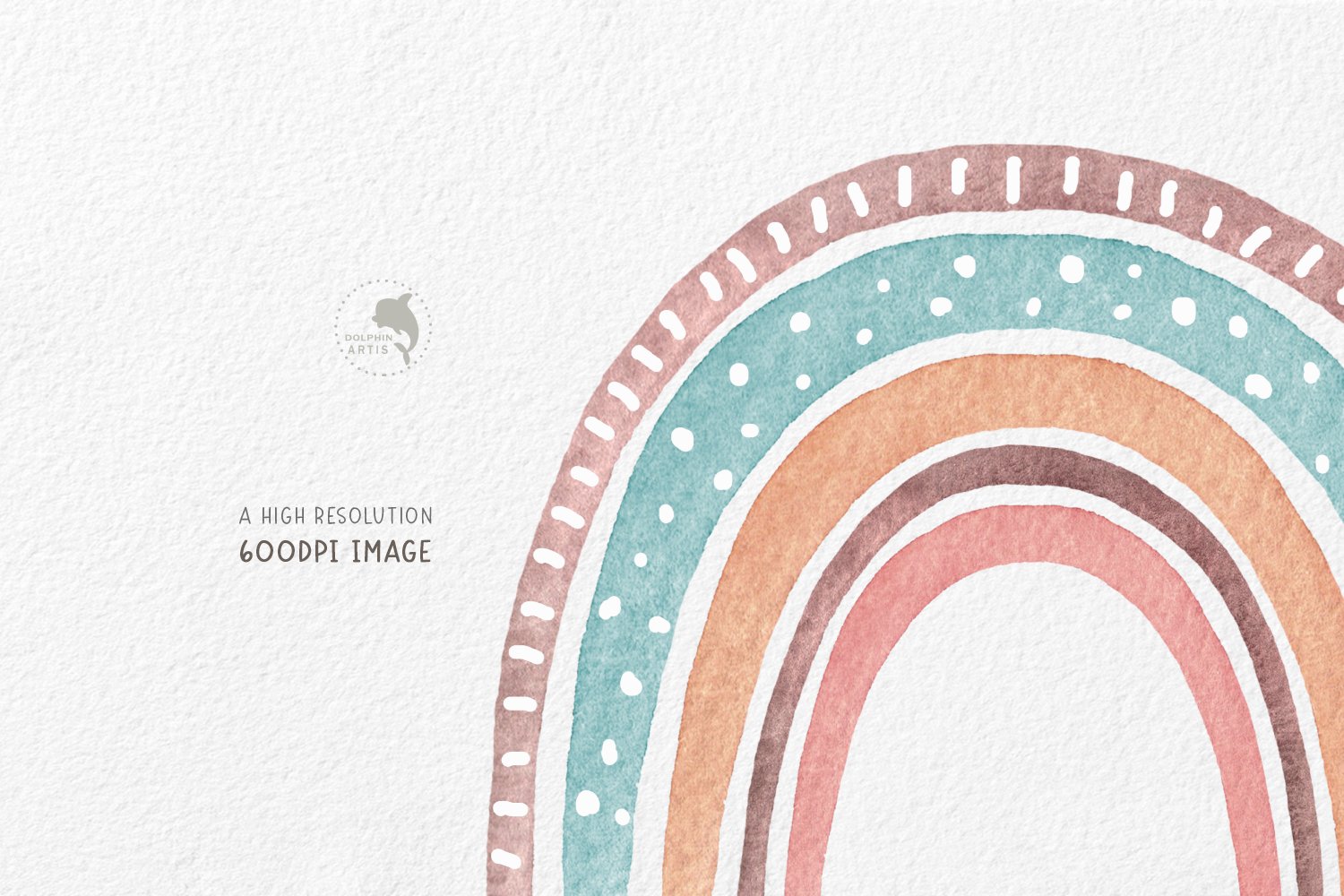 Watercolor Boho Rainbow 558891 Elements Design Bundles