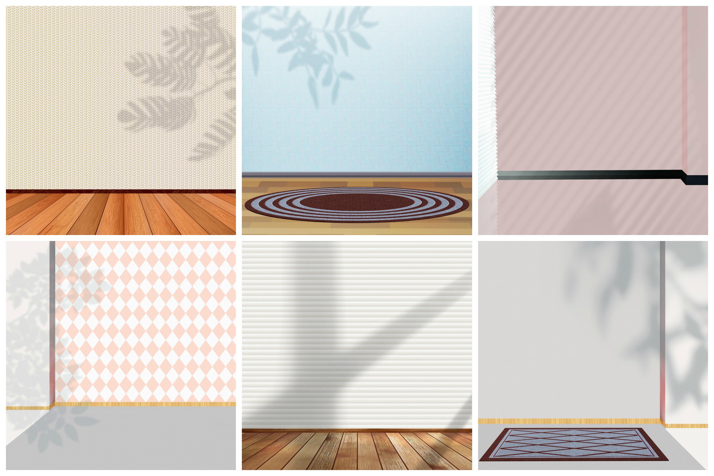Interior Rooms Backdrops and Digital Papers (564690) | Backgrounds ...