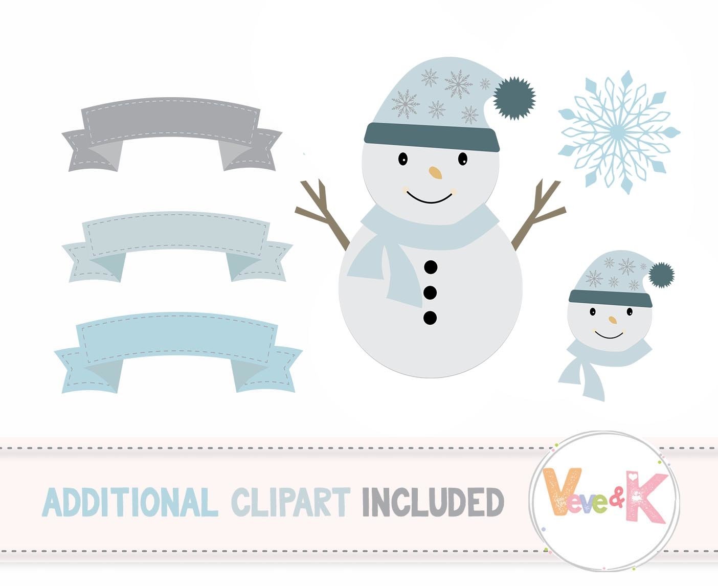 Snowman Clip Art, Snowman Digital Papers, Winter Wonderland, Winter ...