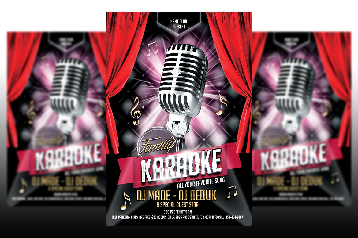 Karaoke Flyer Psd
