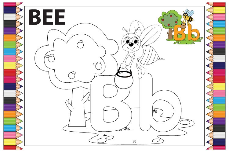 B Is For Bee Coloring Page