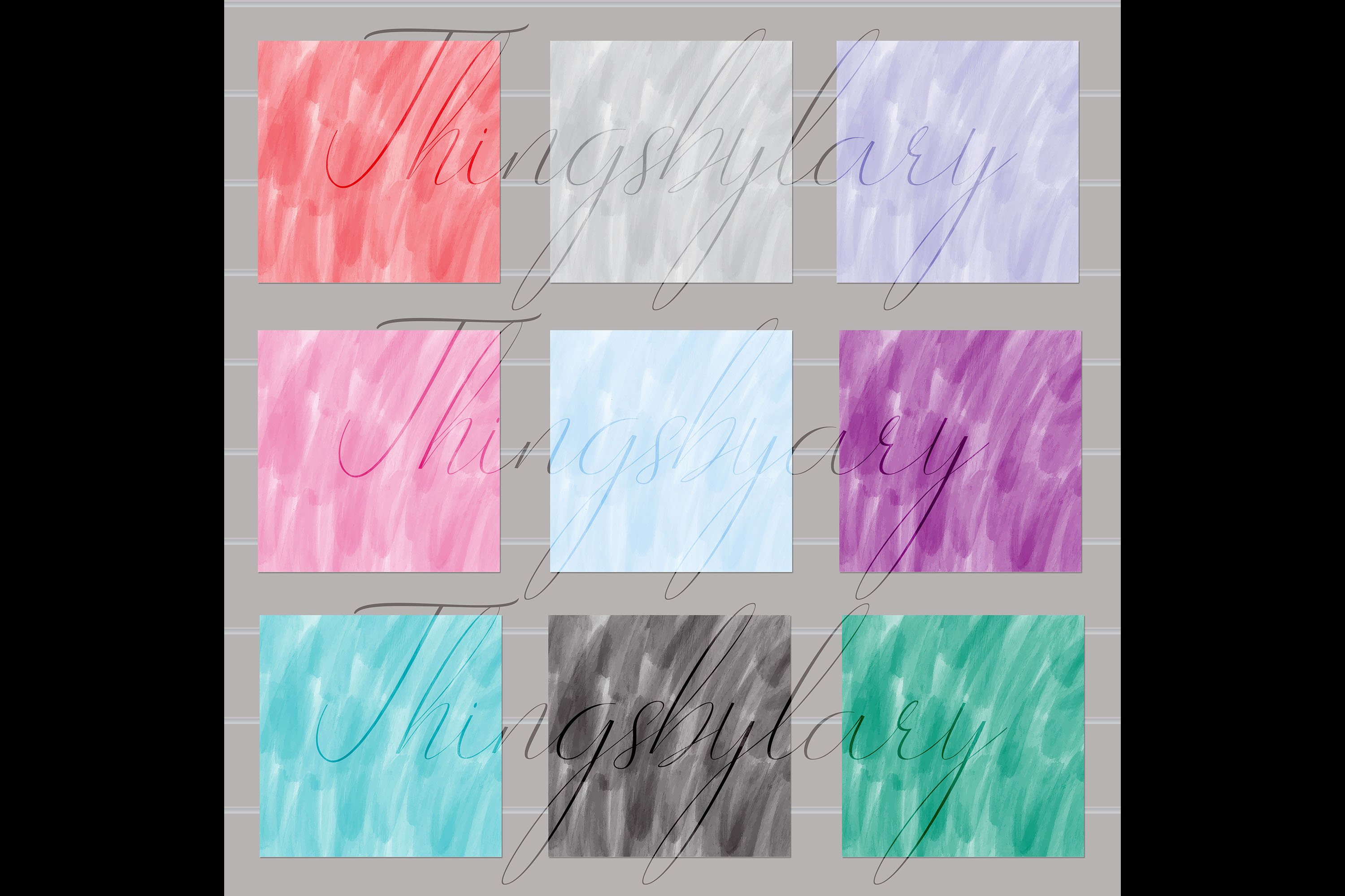 36 Watercolor Brush Wash Texture Digital Papers (135557) | Printables ...