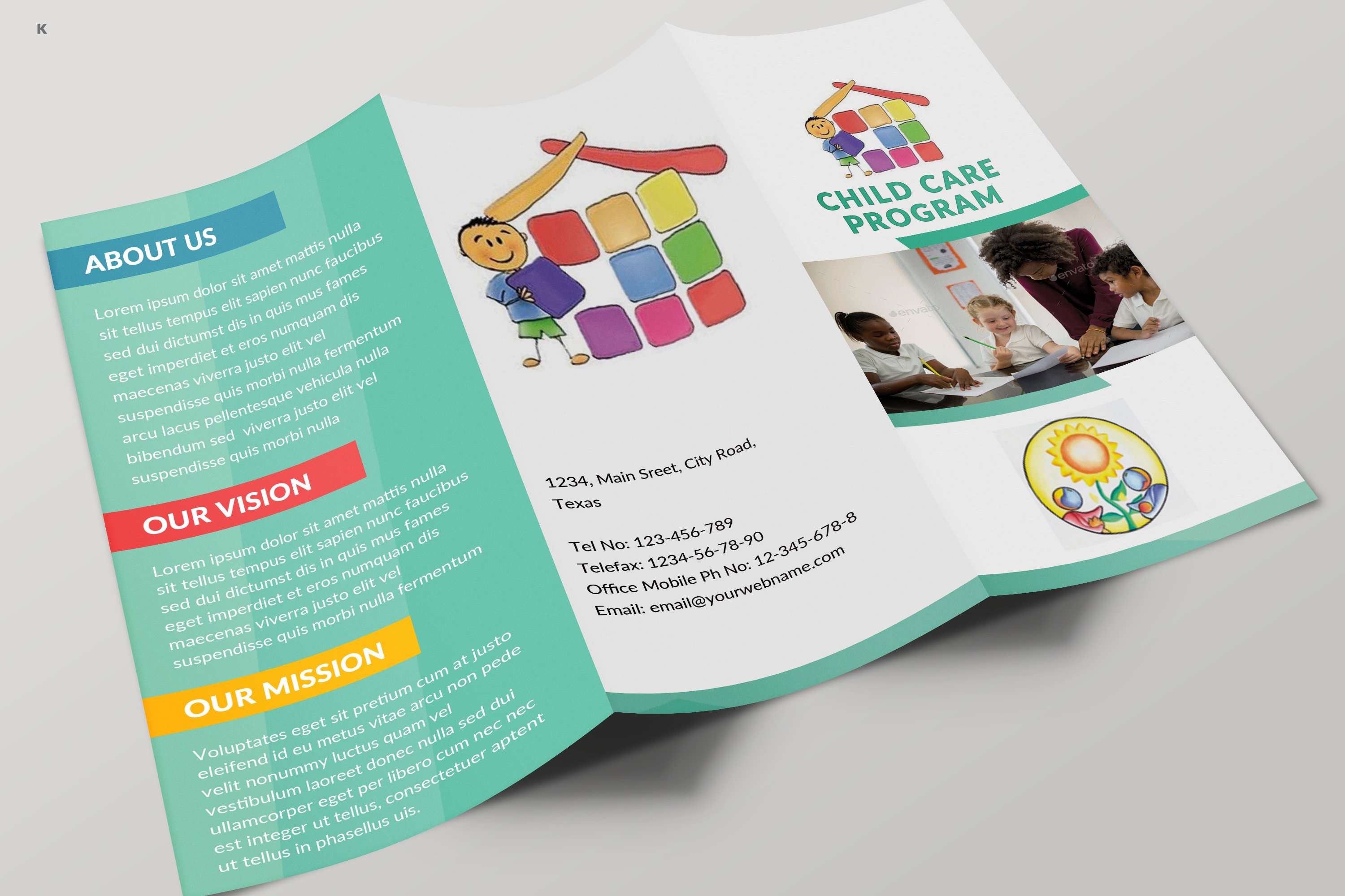 Child Care Center Trifold (119534) | Brochures | Design Bundles