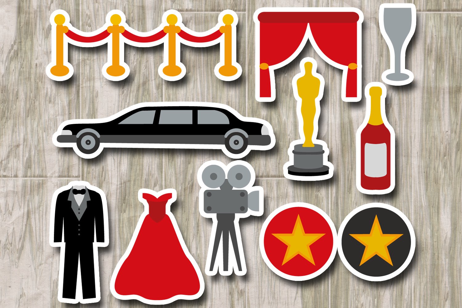 Hollywood red carpet party clip art illustrations (84624 ...