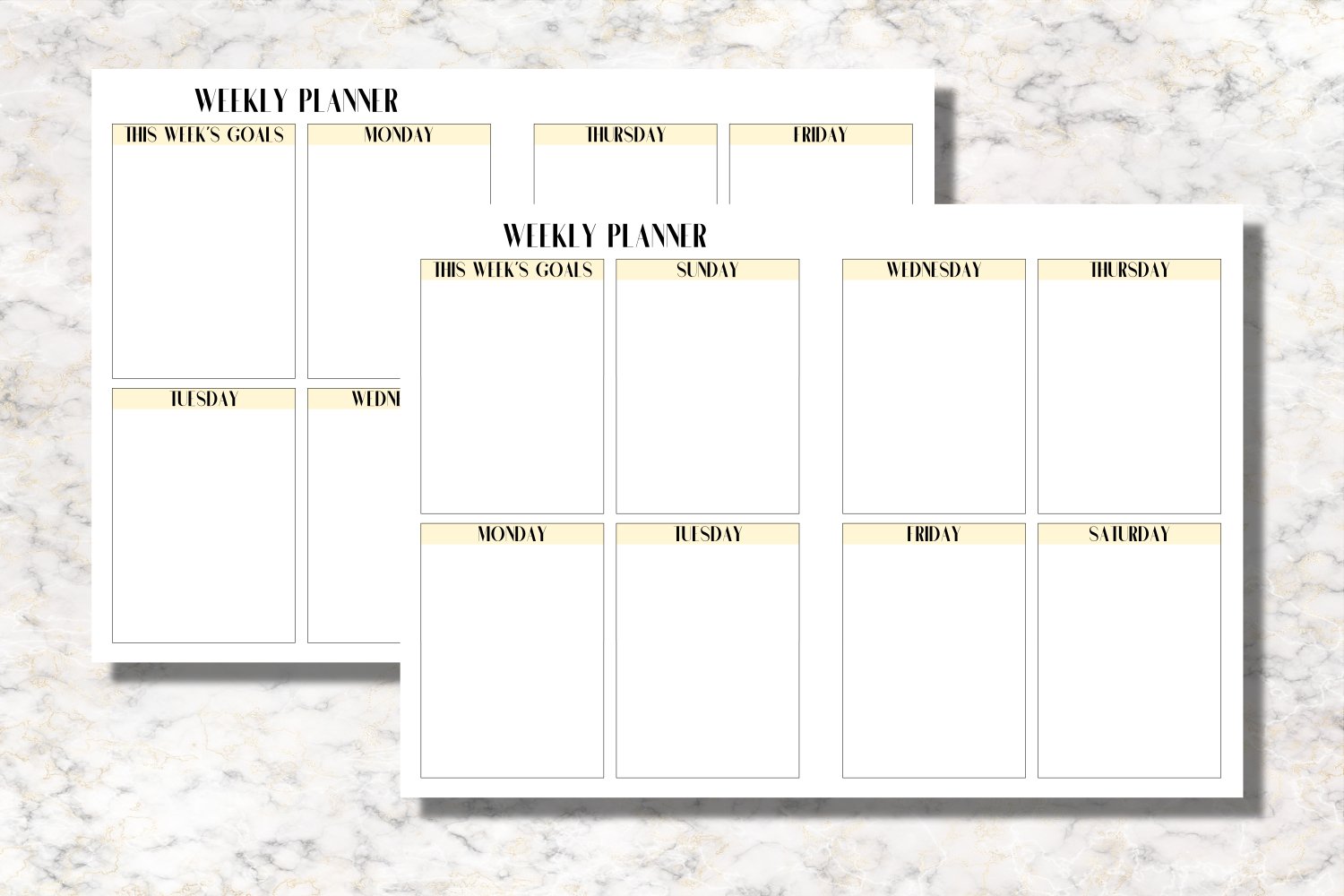 Watercolor Strokes Gold B6 Size Notebook Inserts Planner