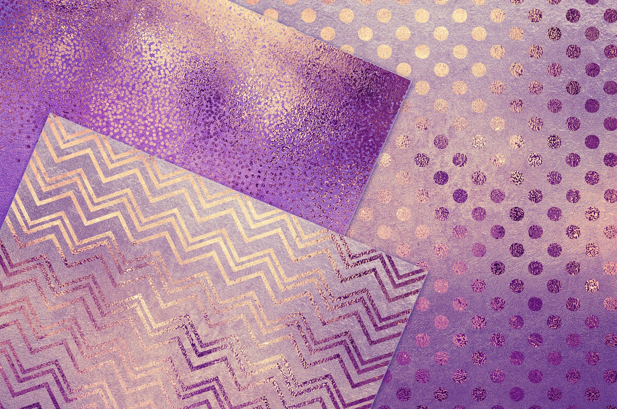 Purple Gold Pattern & Textures