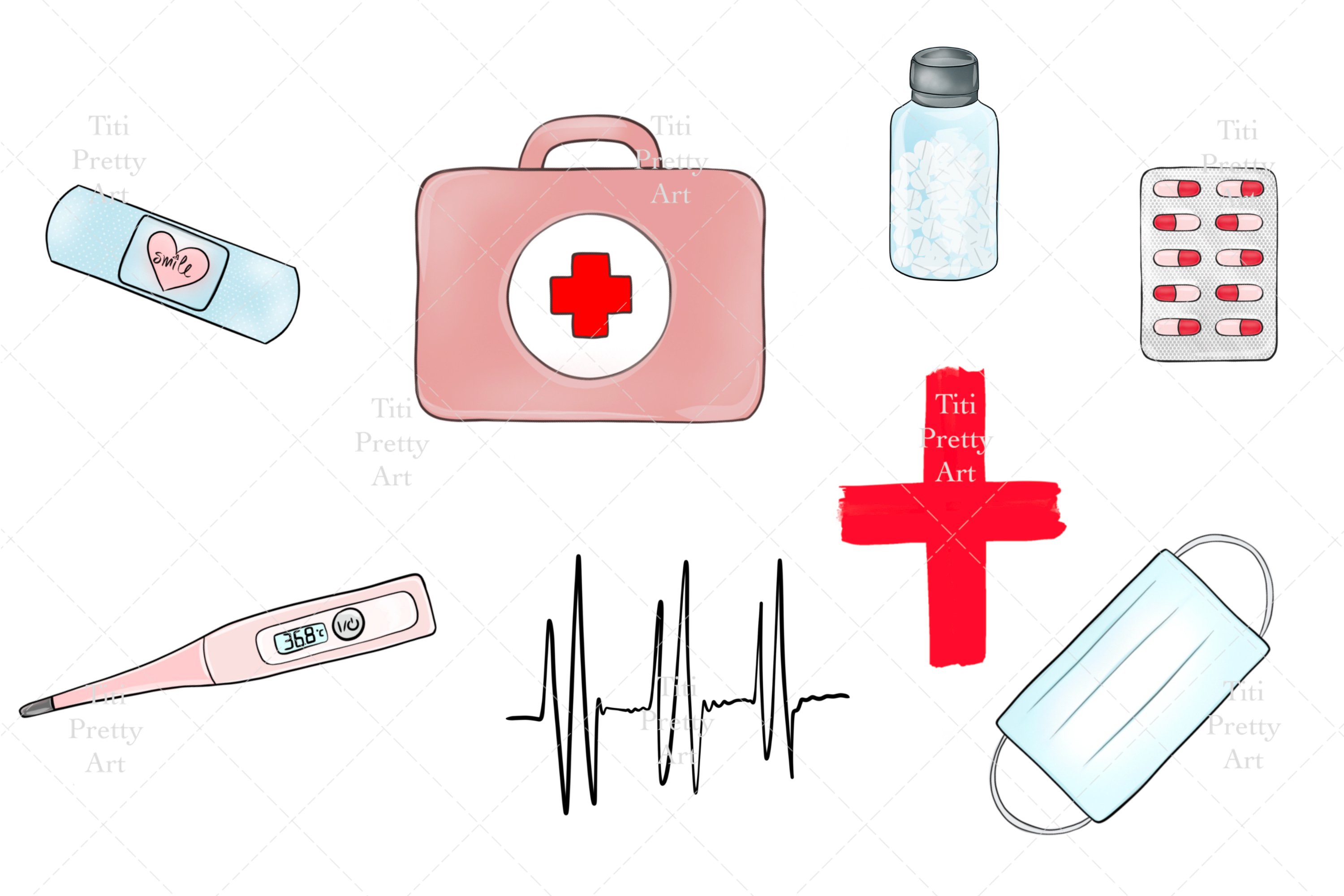 Nurse Care Clip Art, Medical Illustrations, Stay Safe (844980 ...