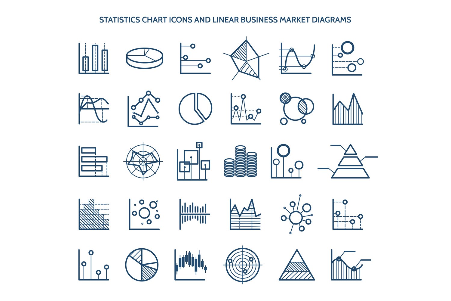Statistics chart icons (941989) | Icons | Design Bundles